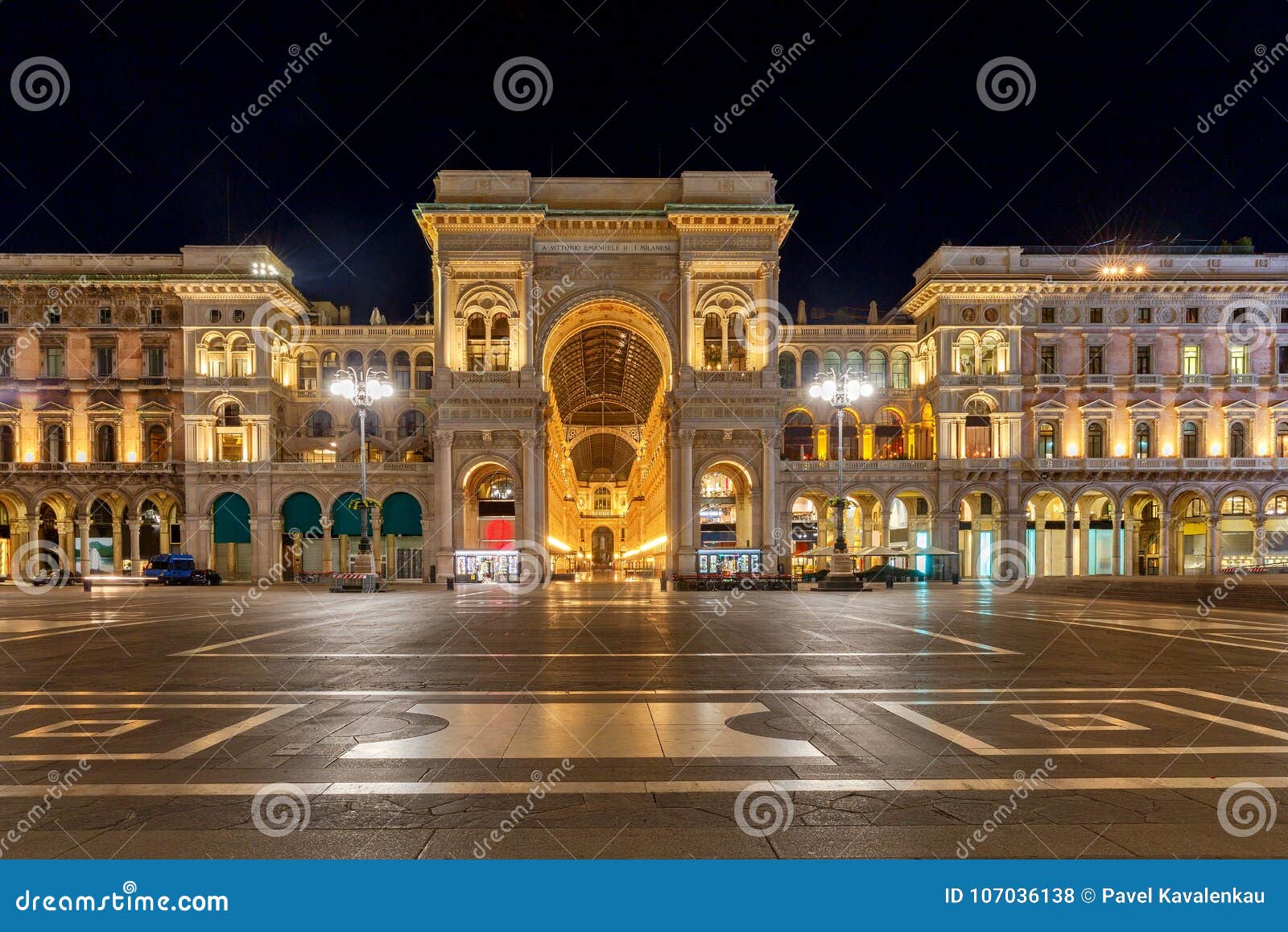 Milan. Central square. stock photo. Image of europe - 107036138