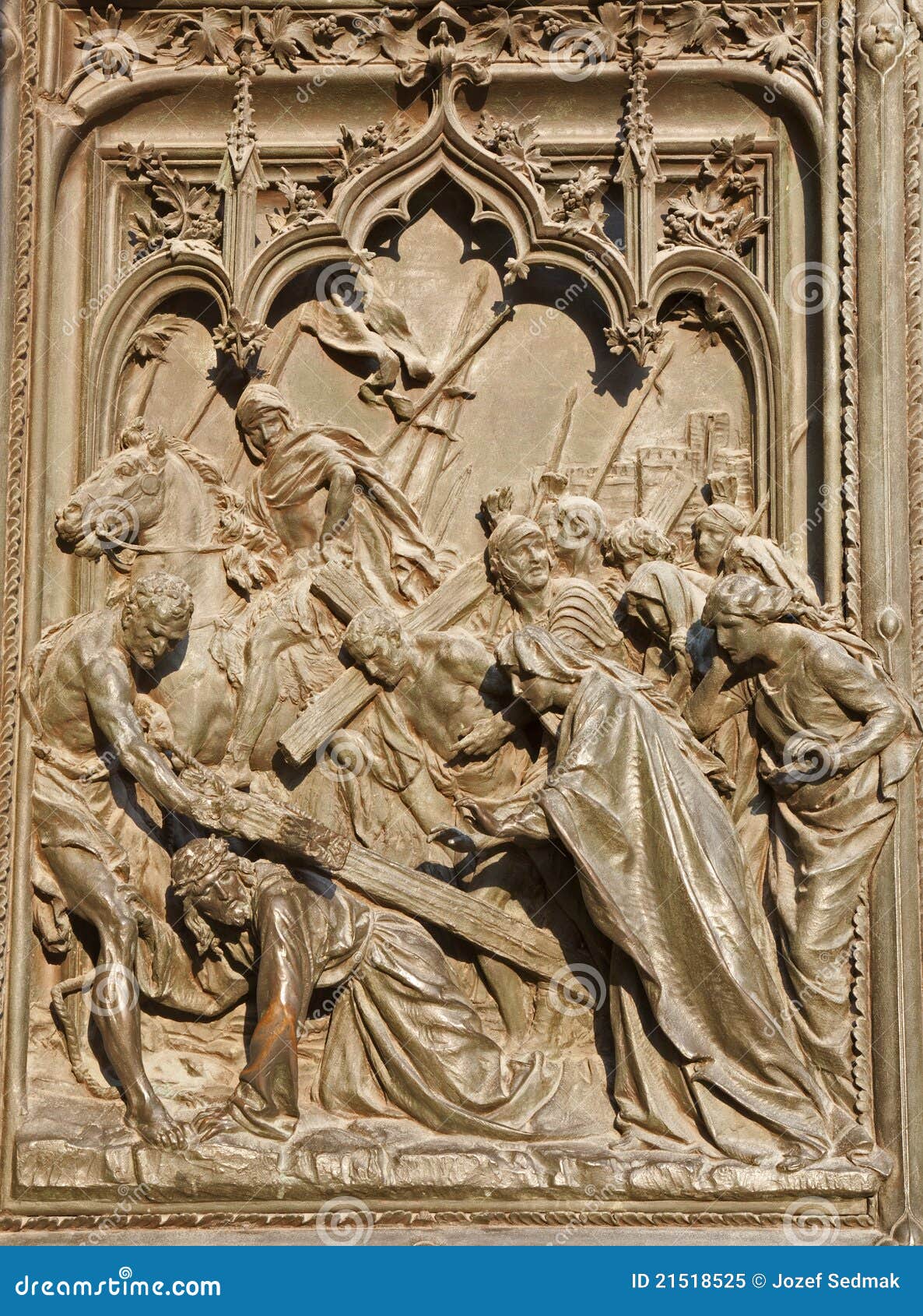 Milan - Detail from Gate of Dom Stock Image - Image of holy, christ ...
