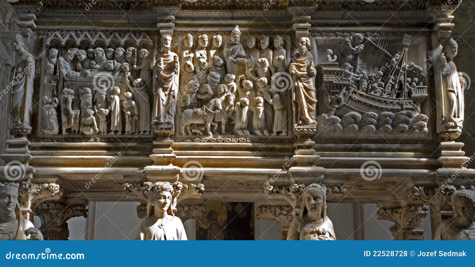 Milan - Detail of Relief from Arca S. Pietro Stock Photo - Image of ...