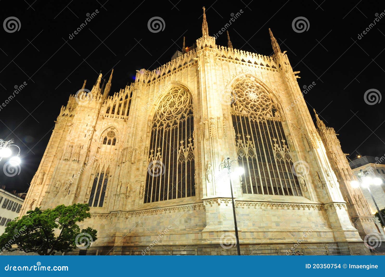 Milan Dome - Altar Facade by Night Stock Photo - Image of italian ...