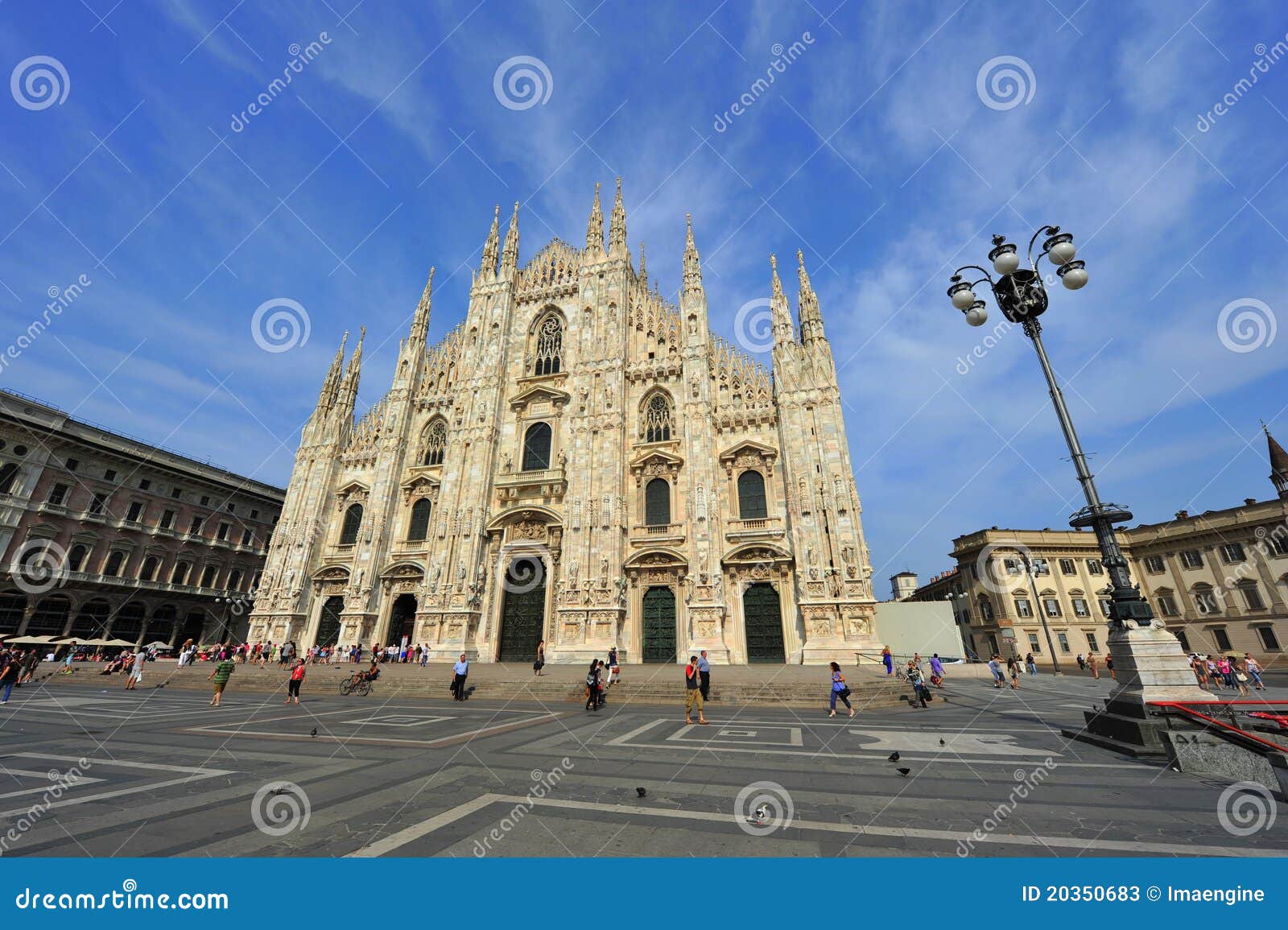 Milan Dome square, Italy editorial stock photo. Image of arches - 20350683
