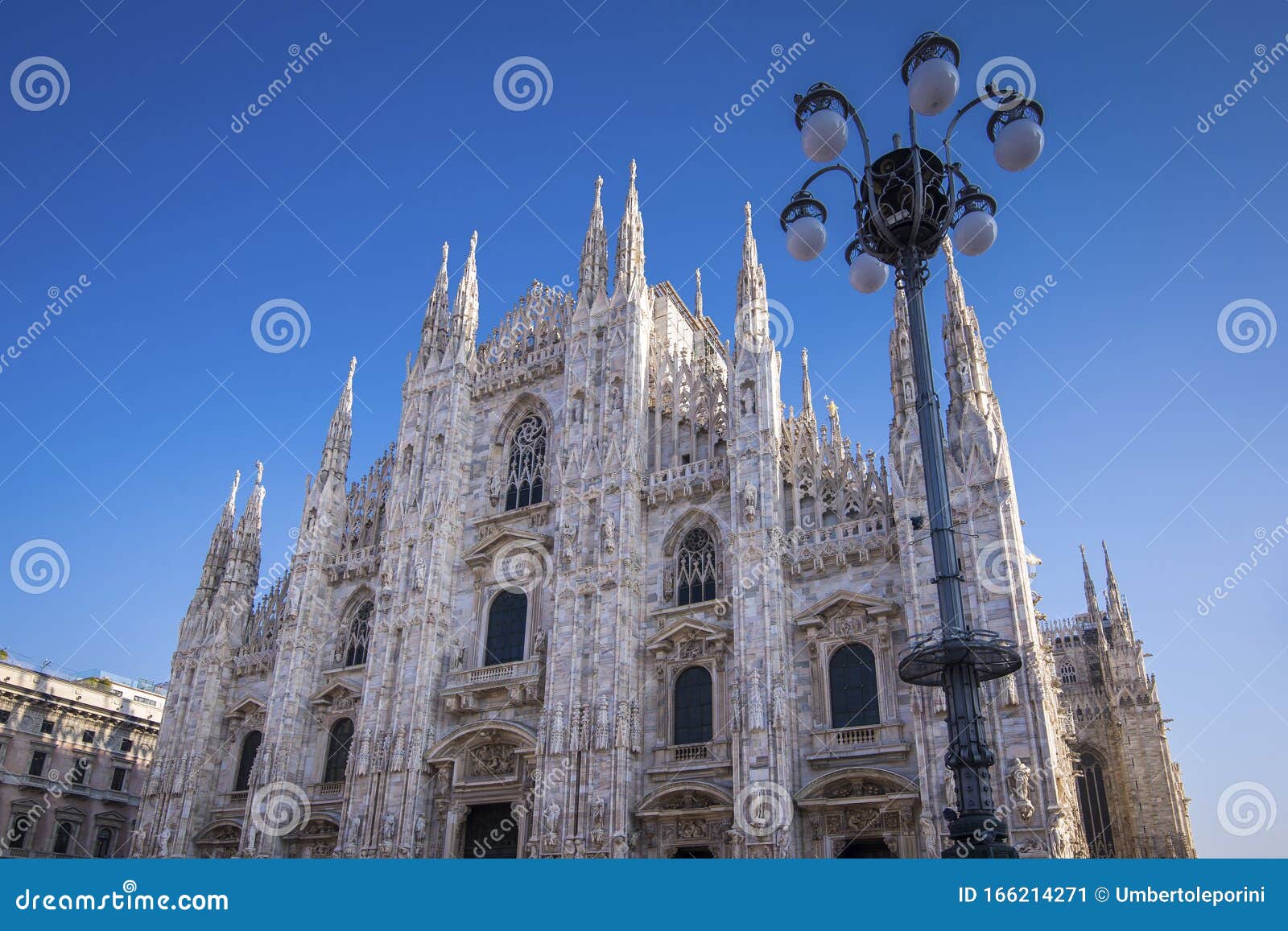 Milan Duomo Italy in a Blue Sky Day Stock Image - Image of town, city ...