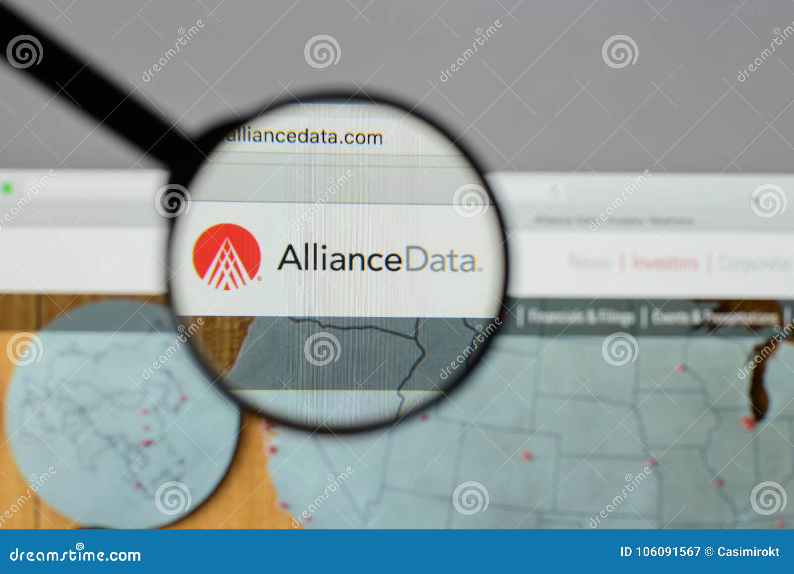 Milan, Italy - August 10, 2017: Alliance Data Systems Logo on Th ...