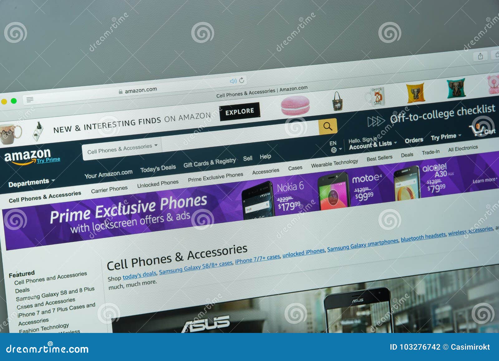 Milan, Italy - August 10, 2017: Amazon Website Homepage. it is a ...