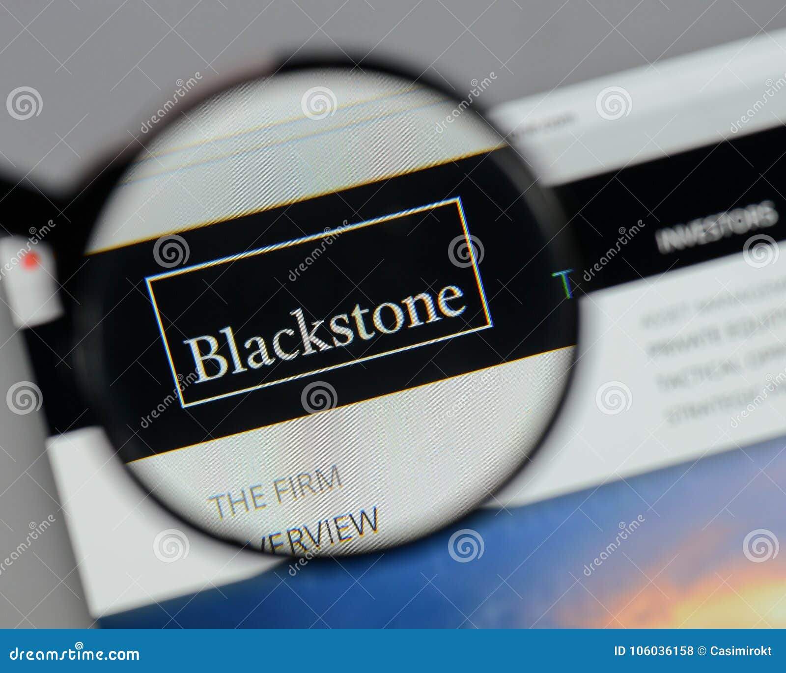 Milan, Italy - August 10, 2017: Blackstone Group Logo on the Web ...