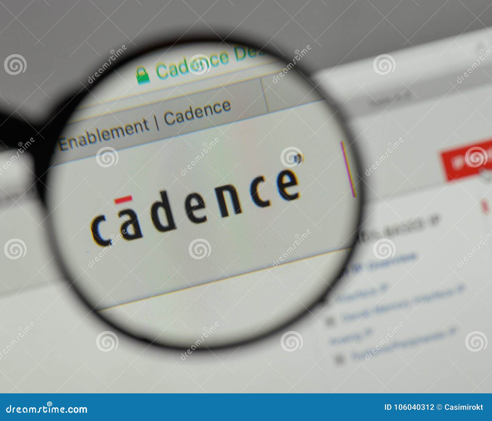 Milan, Italy - August 10, 2017: Cadence Design Systems Logo on T ... Milan, Italy - August 10, 2017: Cadence Design Systems Logo on T ...