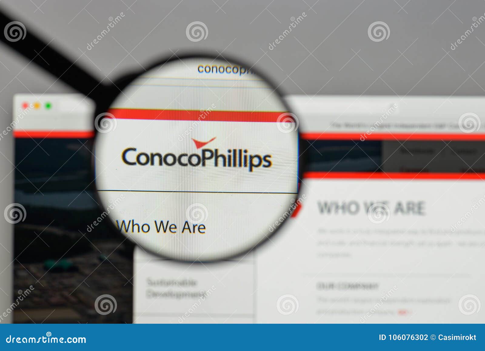 Milan, Italy - August 10, 2017: Conoco Phillips Logo on the Webs ...