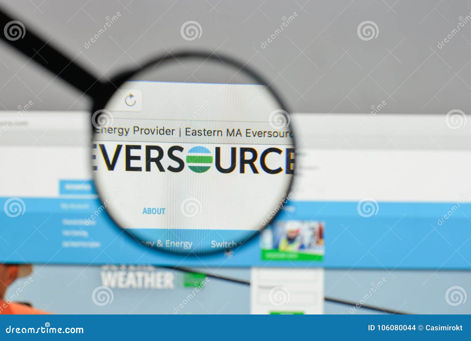 Milan, Italy - August 10, 2017: Eversource Energy Logo on the we ...