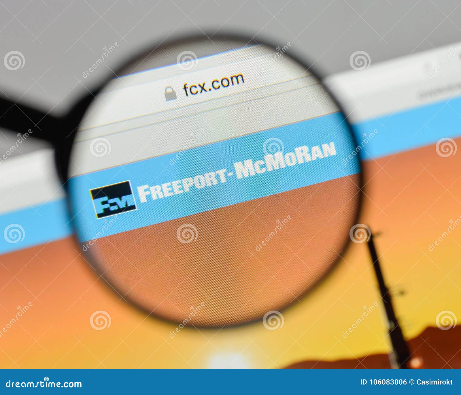 Milan, Italy - August 10, 2017: Freeport-McMoRan Logo on the Web ...