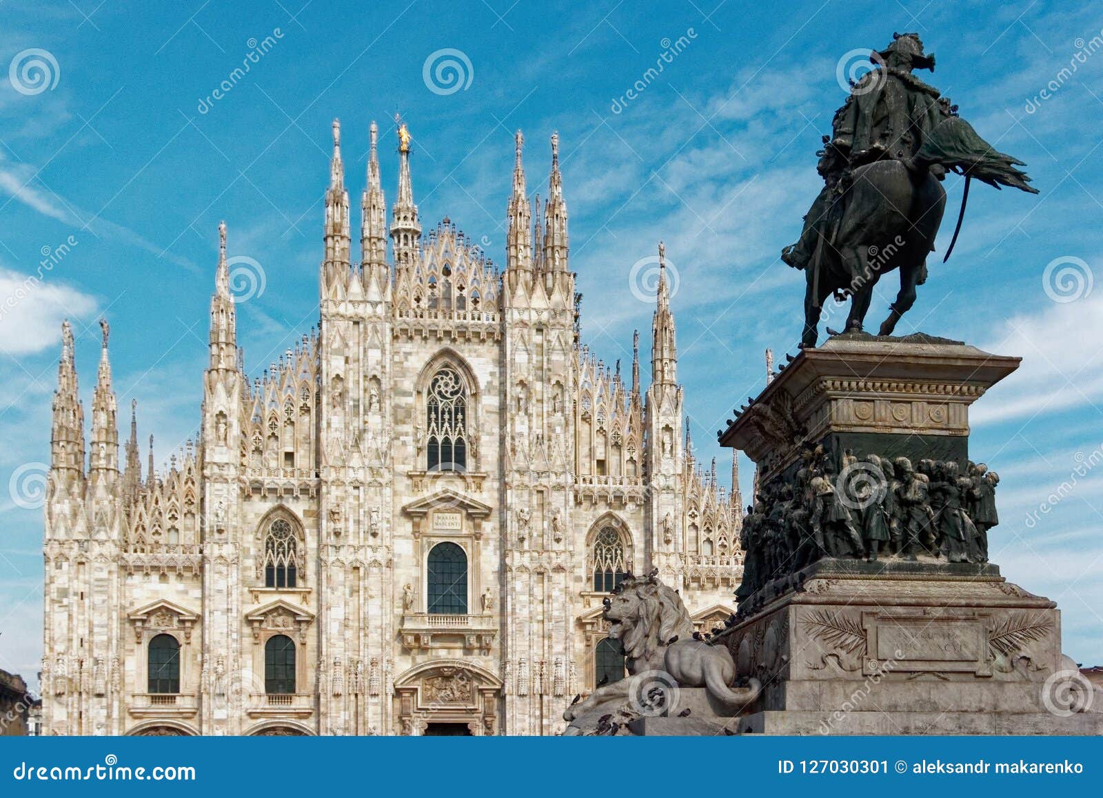 Milan, Italy 20 August 2018: Main Square in Milan and the Duomo ...