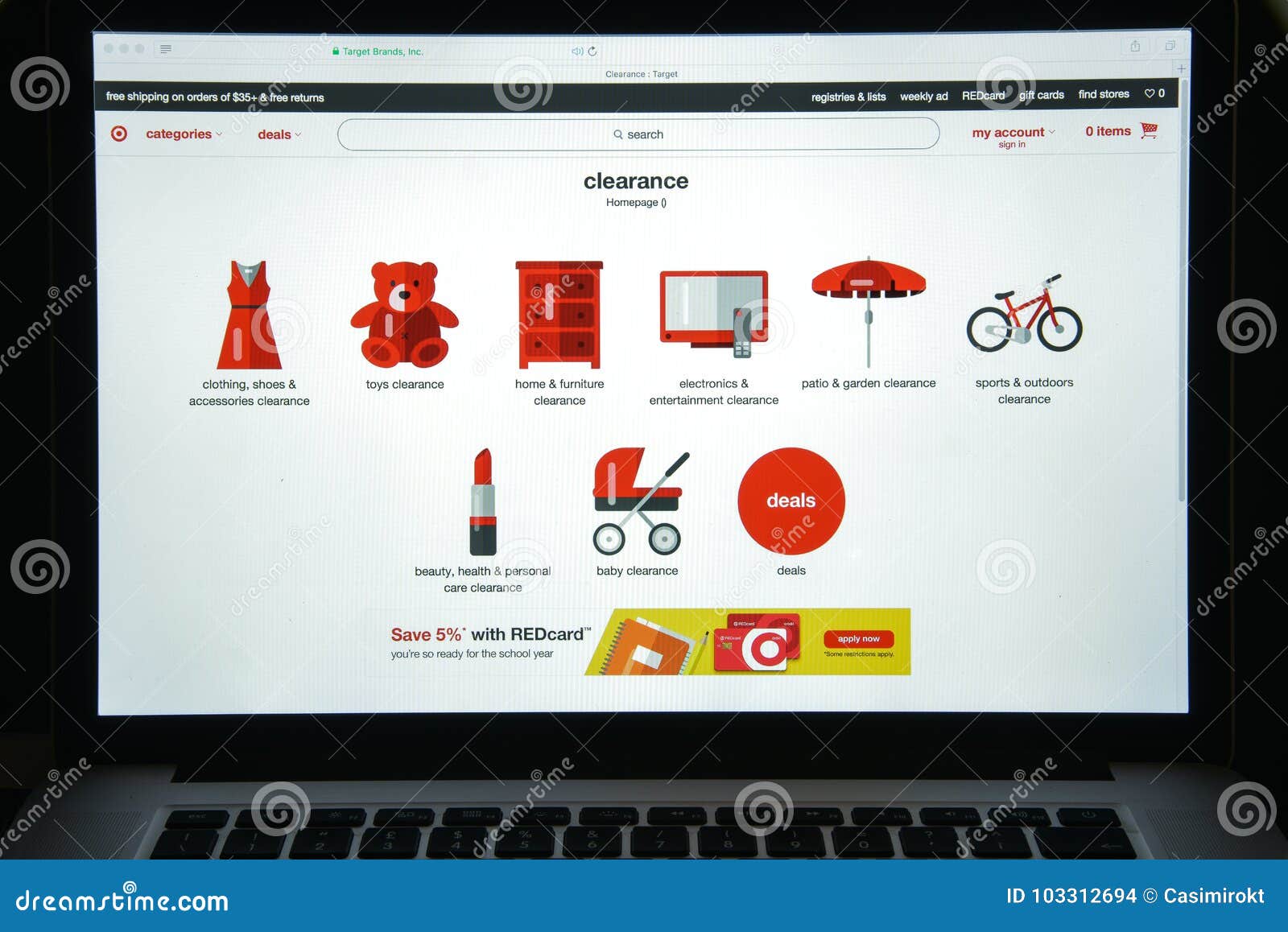 Milan, Italy - August 10, 2017: Target.com Website Homepage Editorial ...