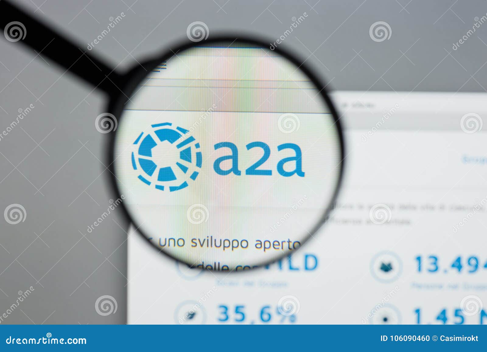 Milan, Italy - August 10, 2017: A2A Website Homepage. it Editorial ...