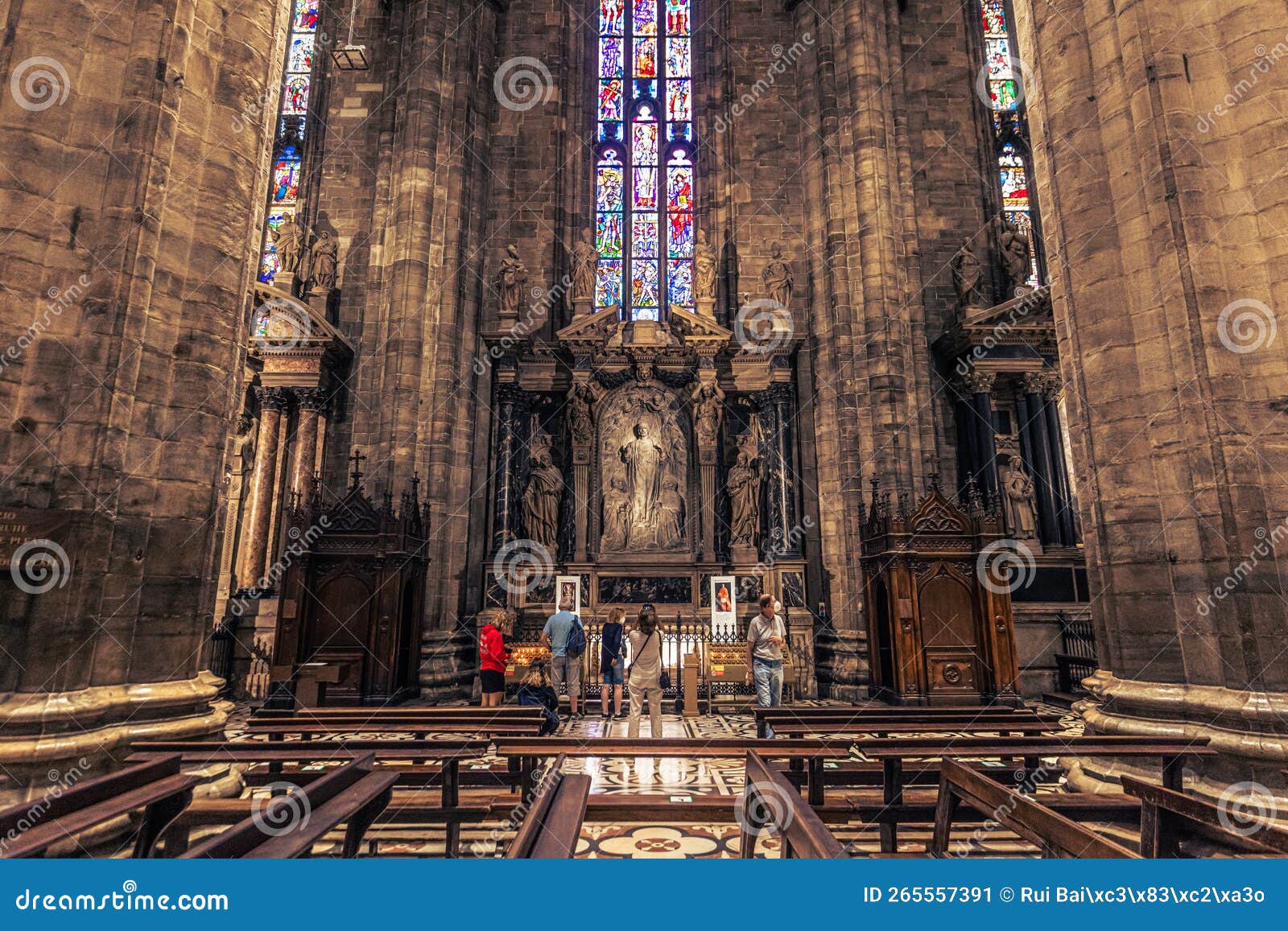 Milan, Italy - July 13, 2021: Inside the Cathedral of Milan, Italy ...