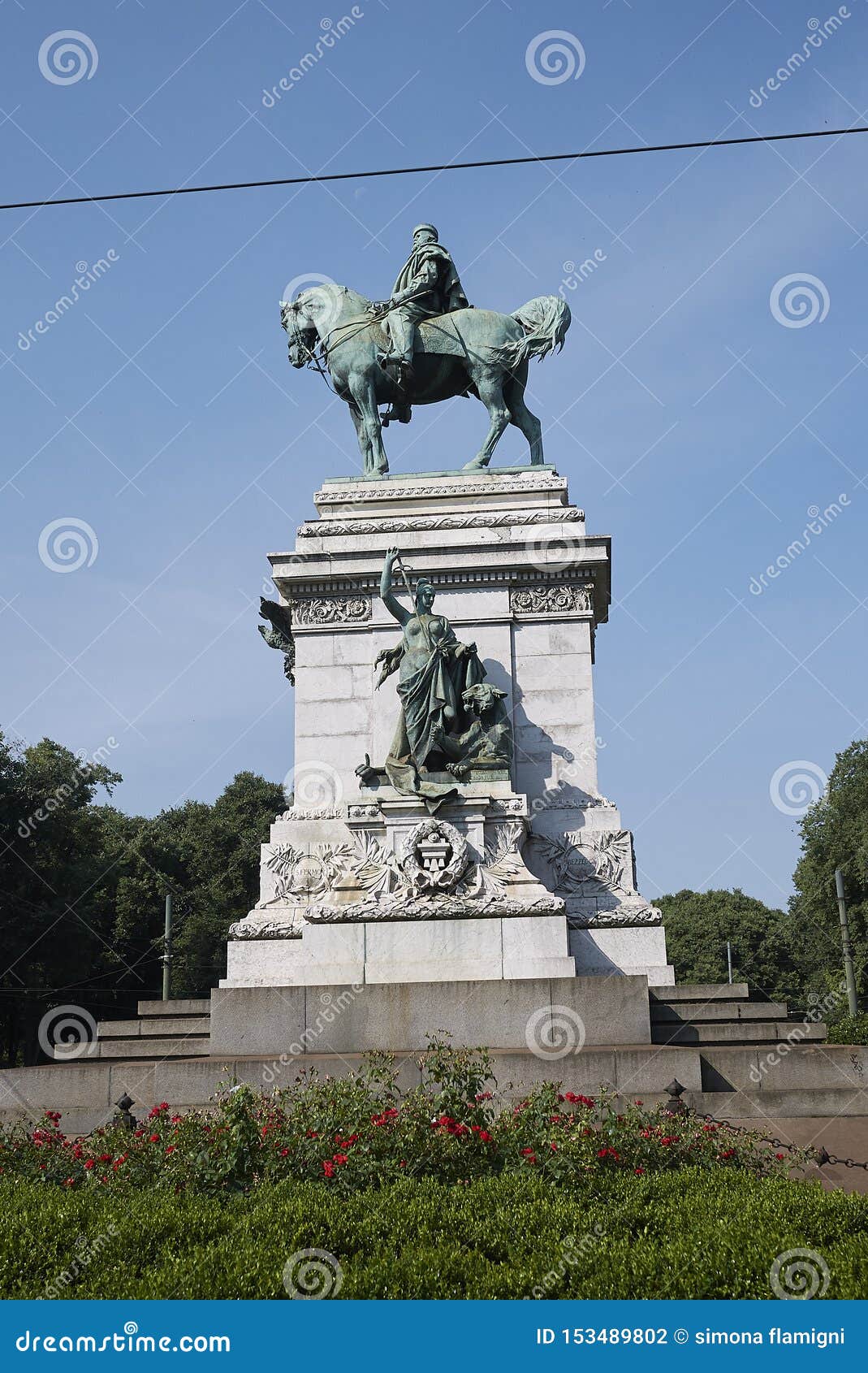 View of Giuseppe Garibaldi Statue Stock Photo - Image of italia, europe ...