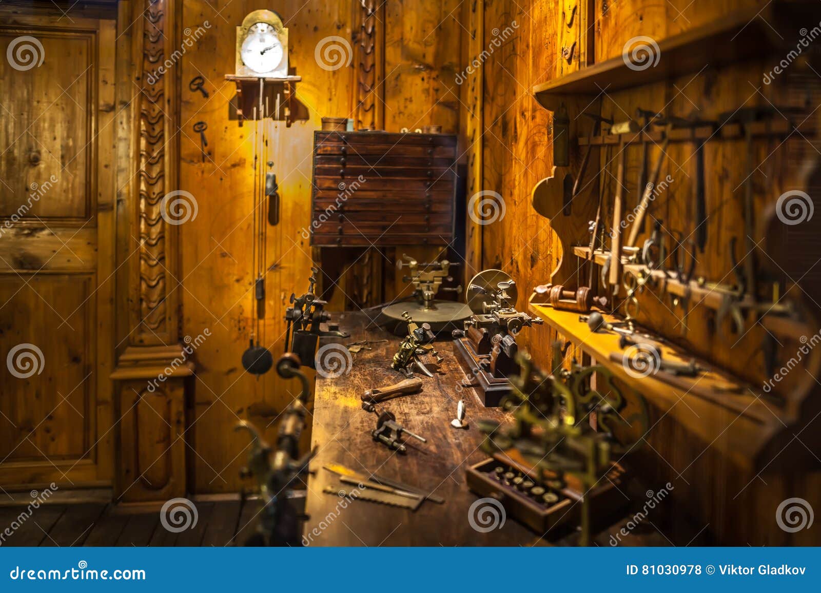 MILAN, ITALY - JUNE 9, 2016: Watchmaker`s Workshop at the Scienc ...