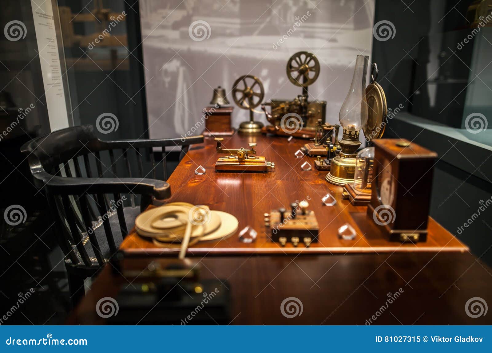 MILAN, ITALY - JUNE 9, 2016: Workplace of Telegraph Operator at Science ...