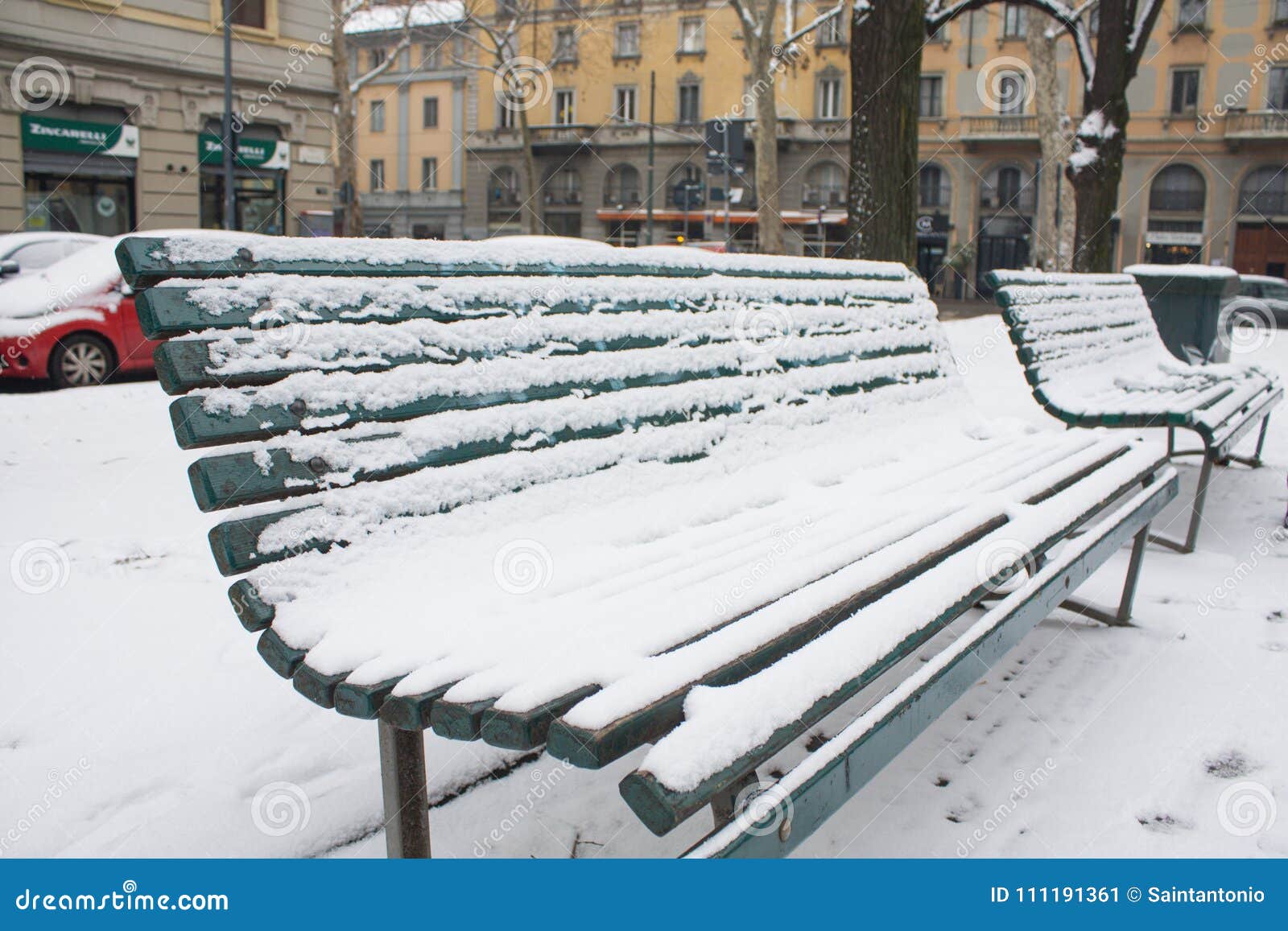 Milan, Italy, March 1, 2018. Streets of Milan in Snow Editorial Photo ...