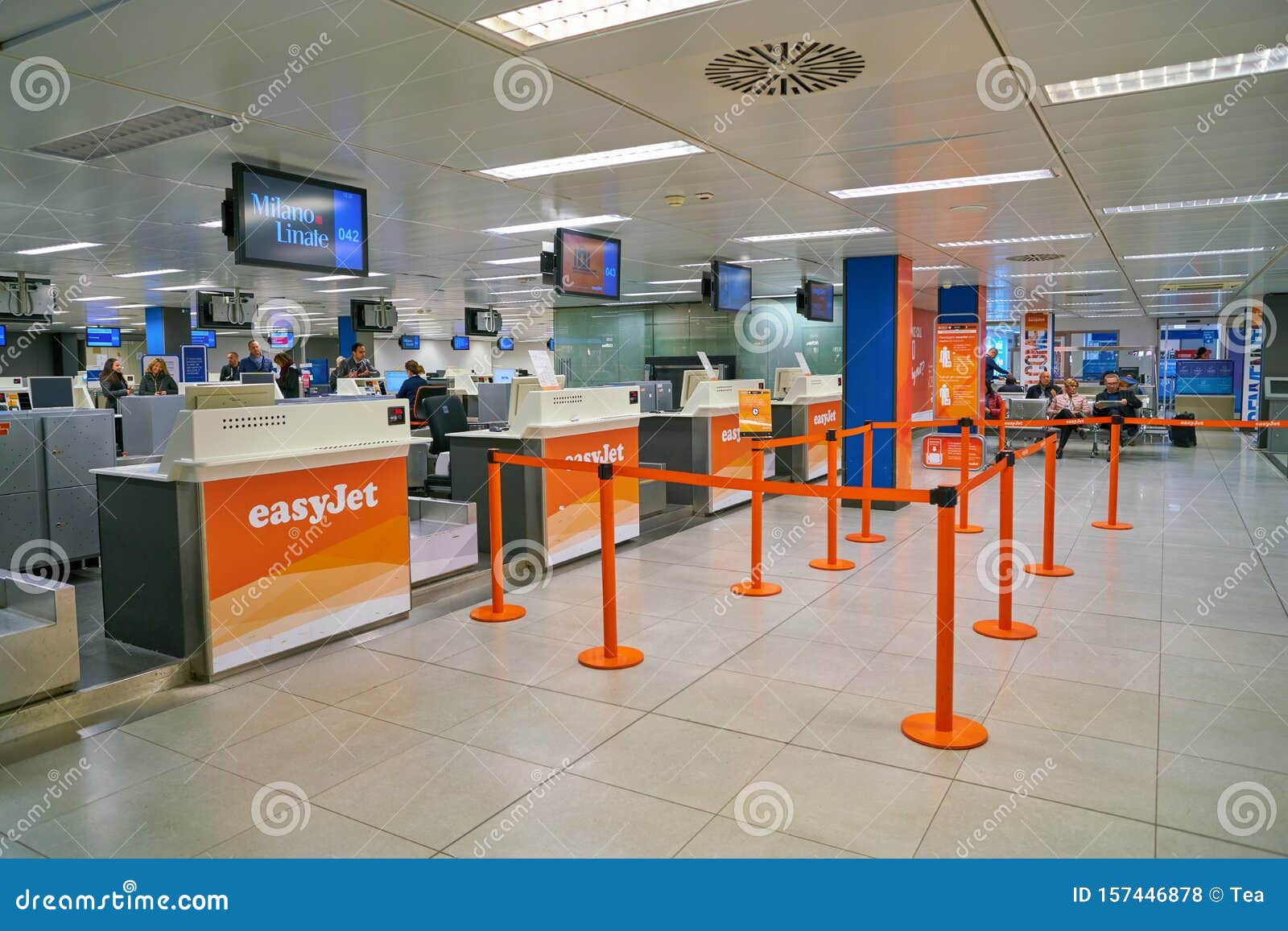 Milan Linate Airport editorial stock photo. Image of registration ...
