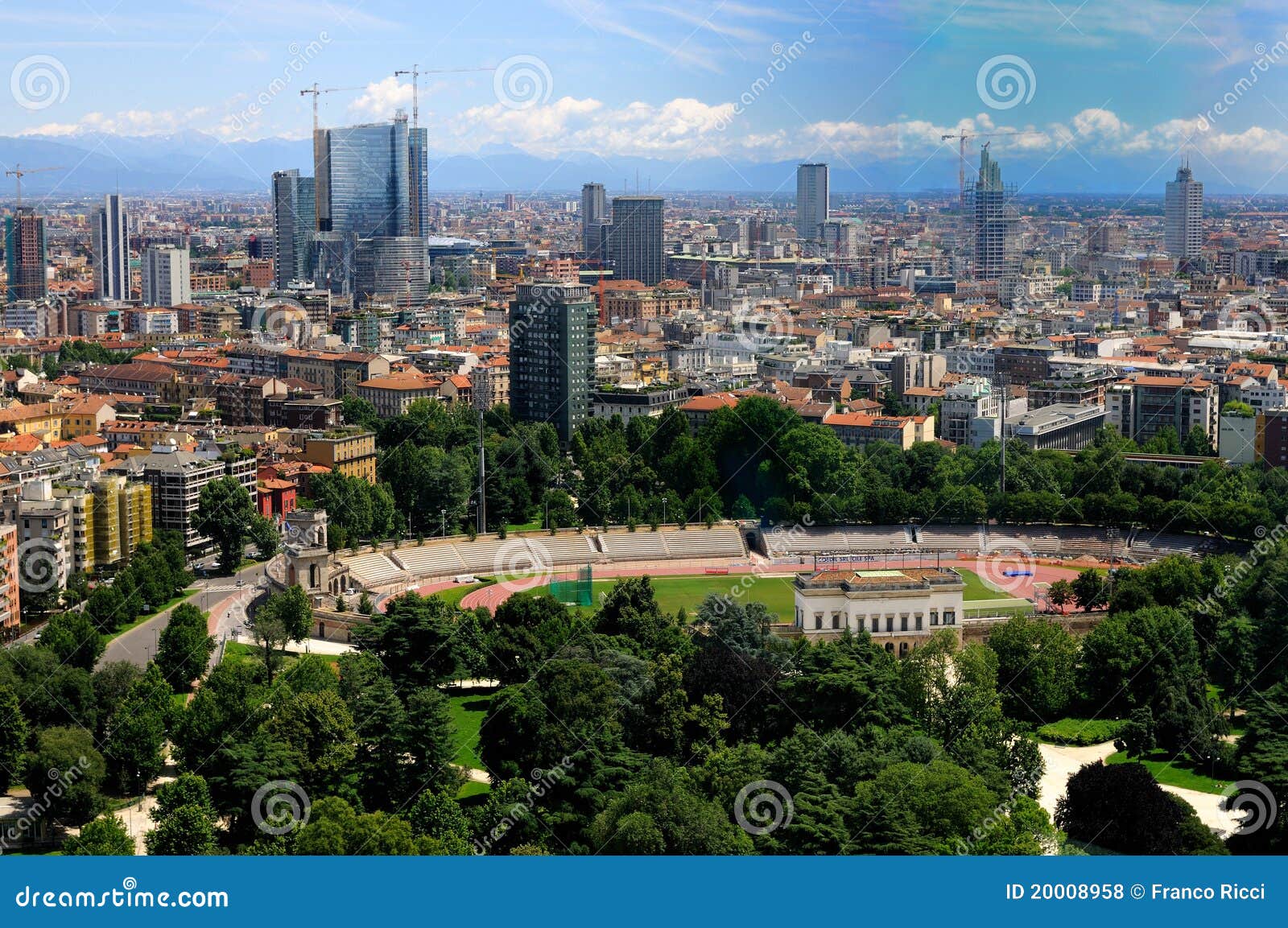 Milan Panorama - Arena and New Skyscrapers Editorial Stock Photo ...