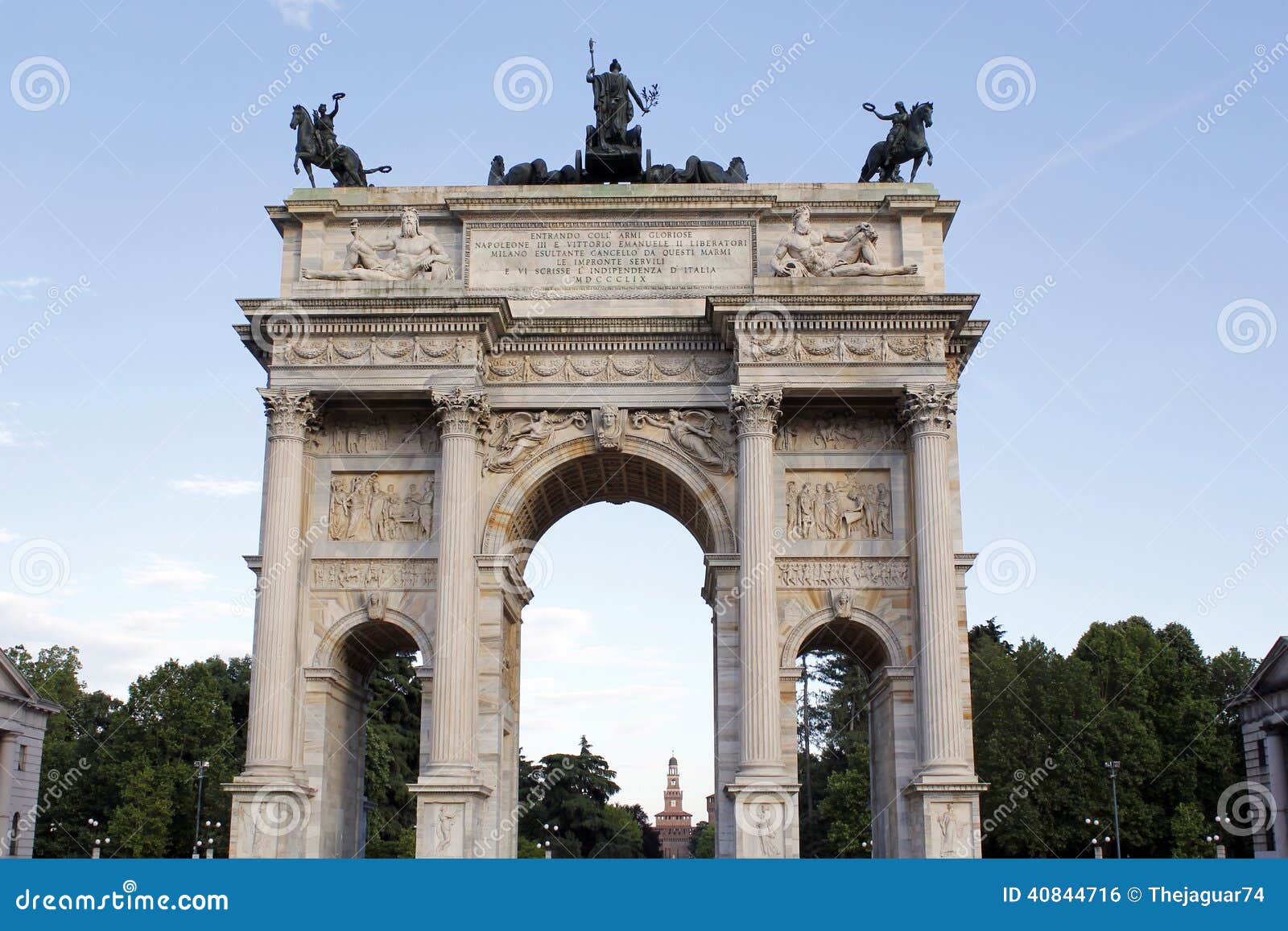 The milan peace arch view stock photo. Image of europe - 40844716