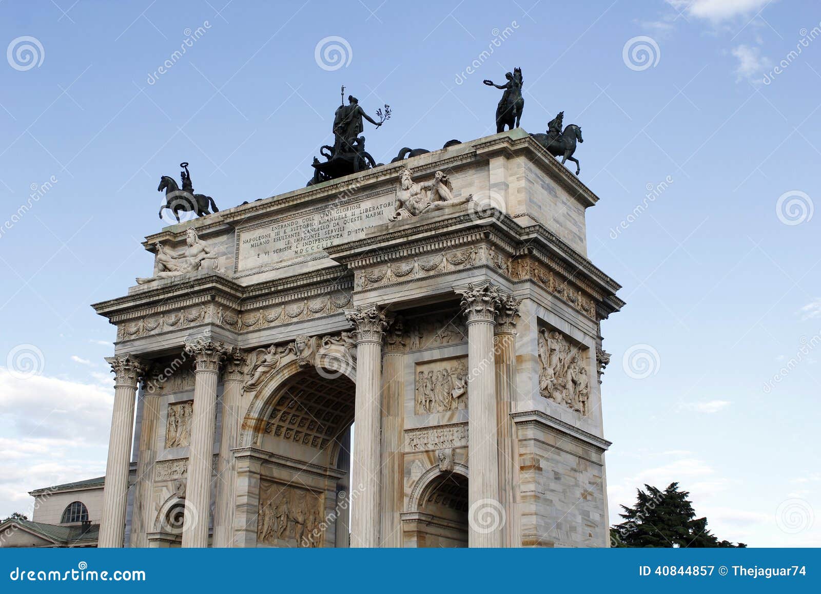 The milan peace arch view stock image. Image of modern - 40844857