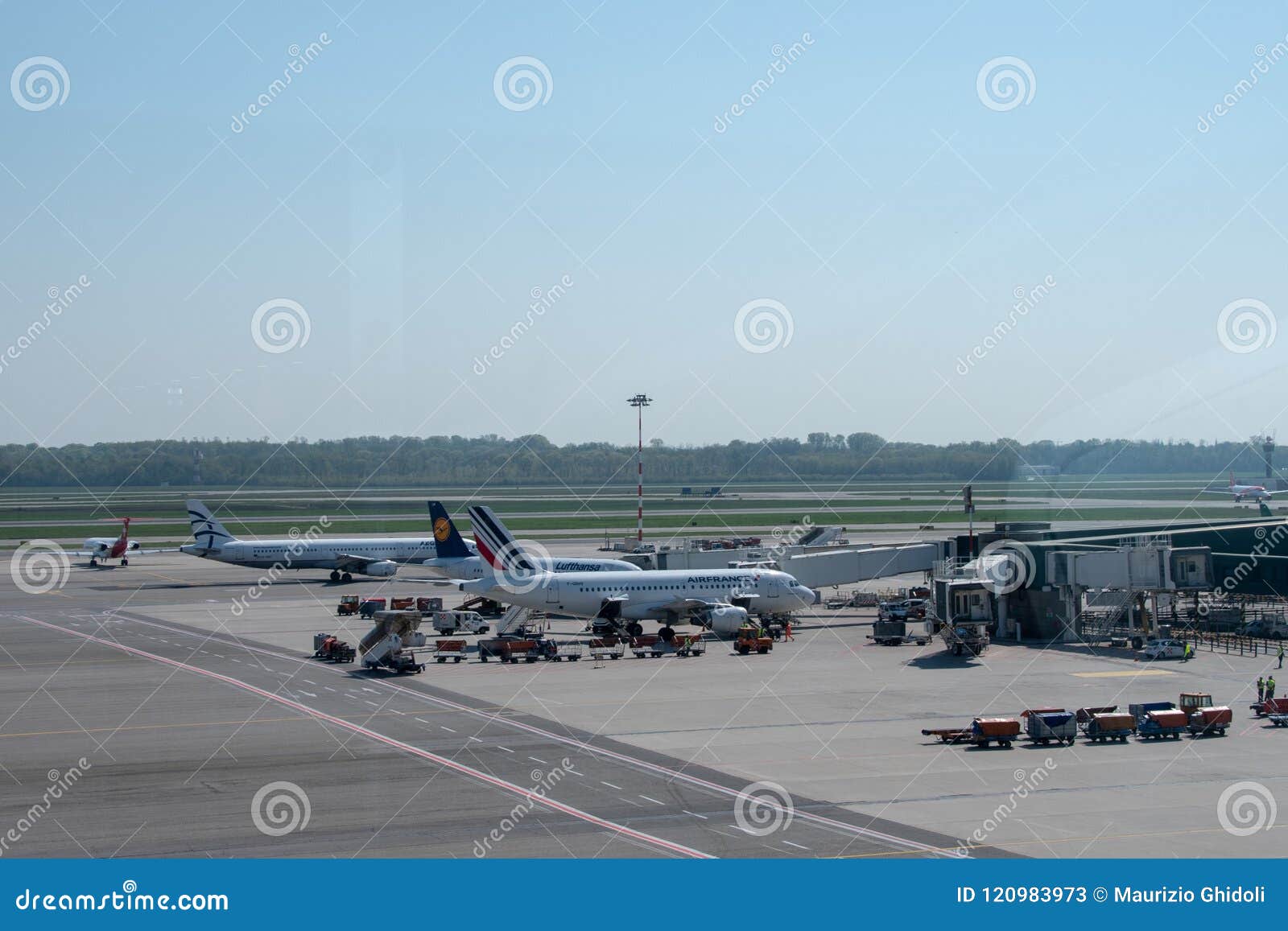 Milan: the Plane in Malpensa Airport Editorial Stock Photo - Image of ...