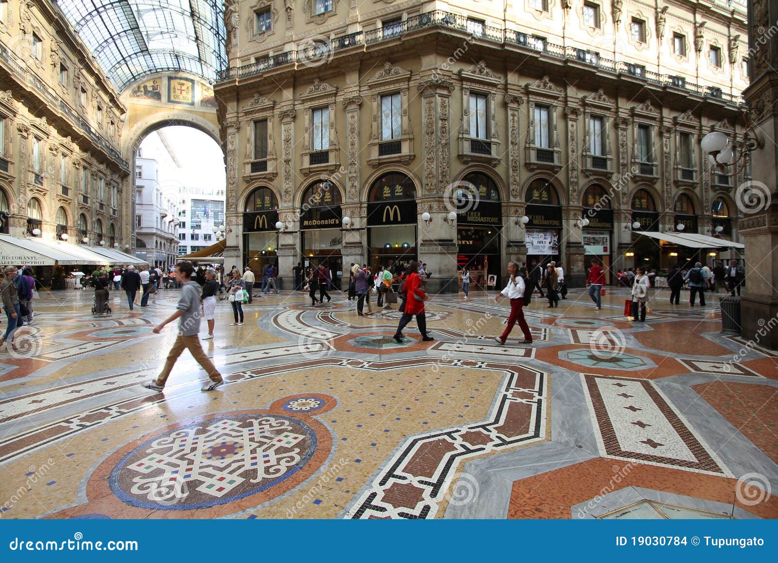 Milan shopping gallery editorial stock image. Image of crowd - 19030784
