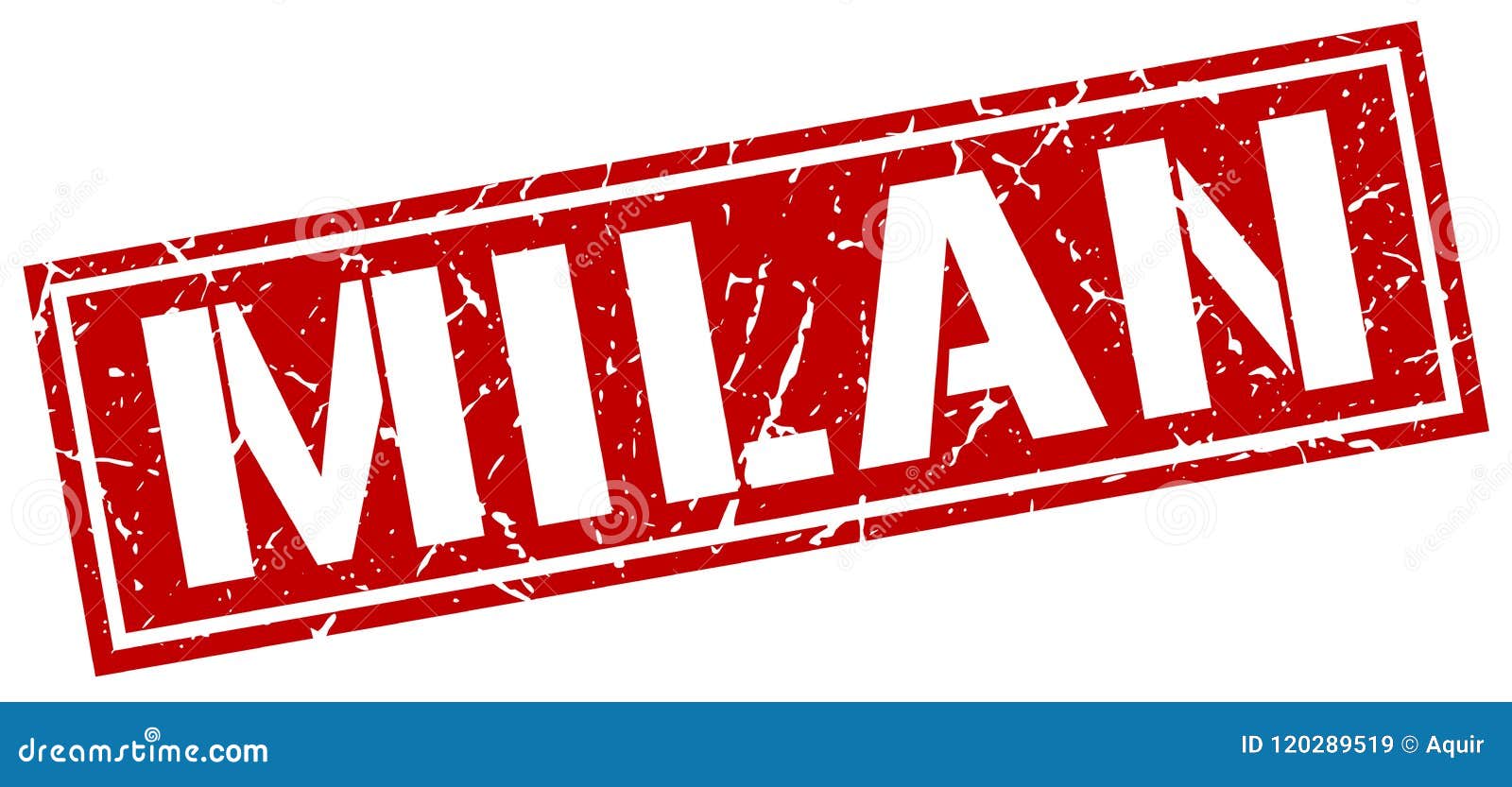 Milan stamp stock vector. Illustration of travel, insignia - 120289519