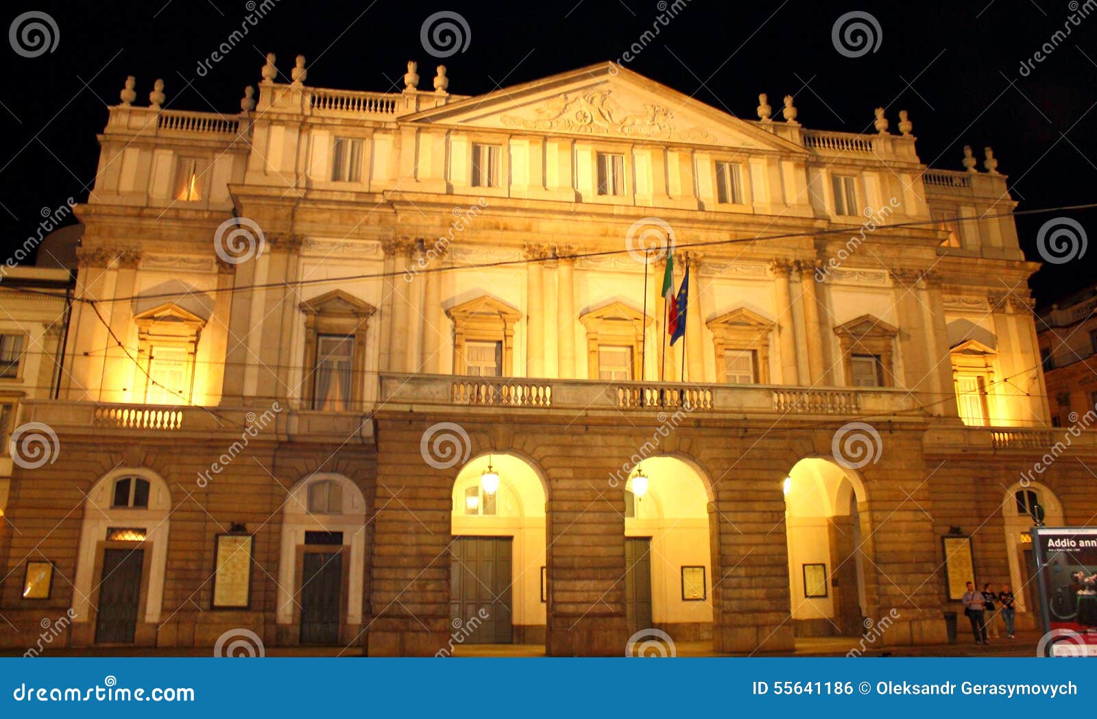 Milan editorial photo. Image of opera, night, europe - 55641186