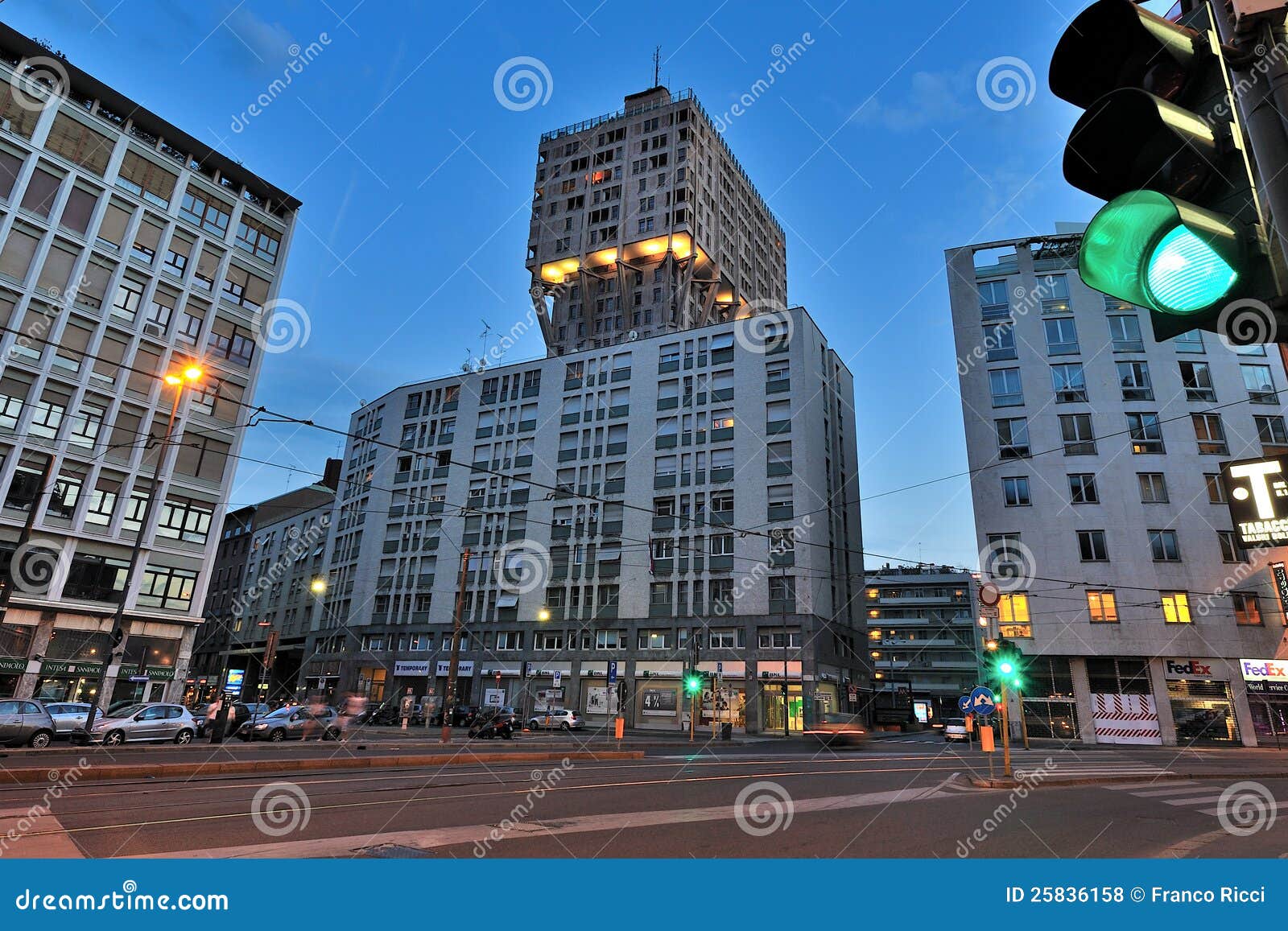 Milan - the Torre Velasca Tower by Night Editorial Stock Photo - Image ...