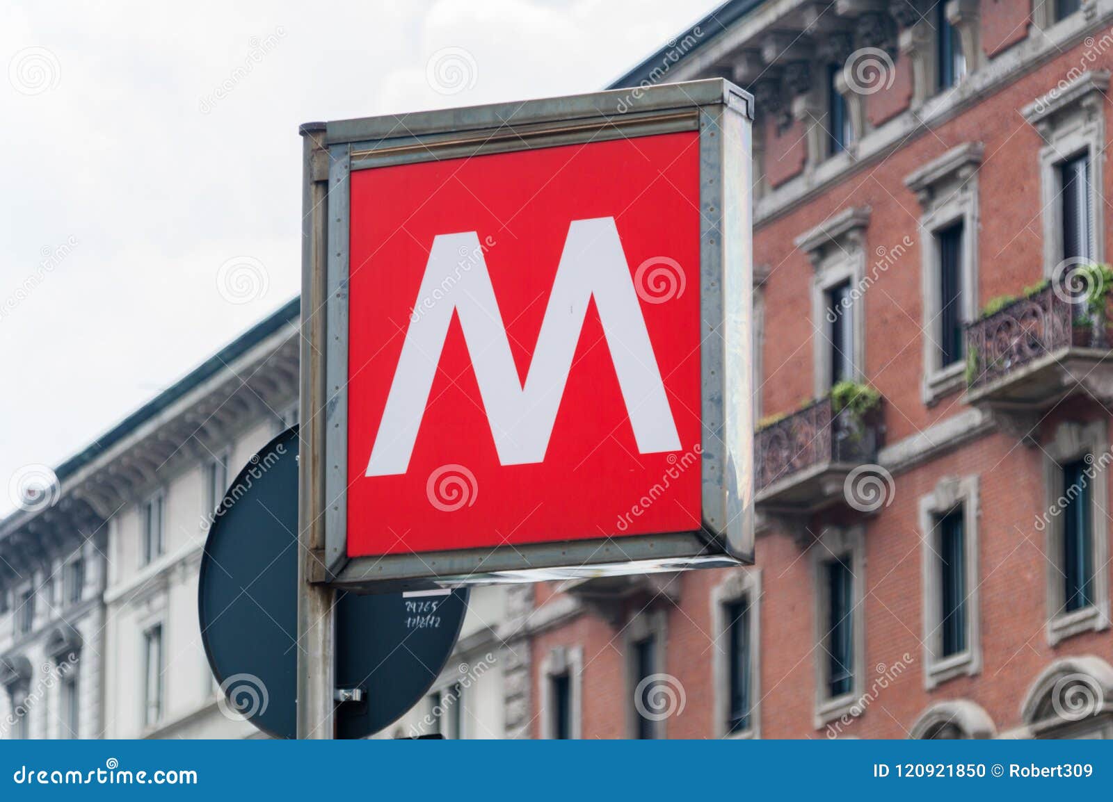 Milan Underground Station Sign. Editorial Image - Image of architecture ...