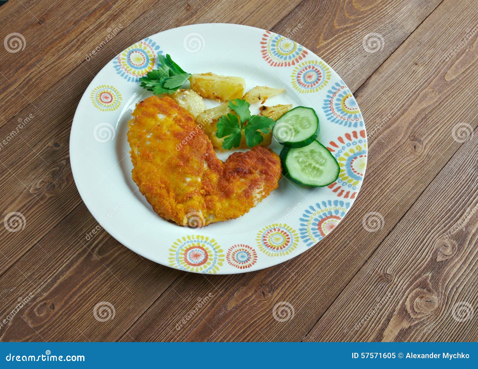 Milanesa de Pollo stock image. Image of meal, escalopa - 57571605