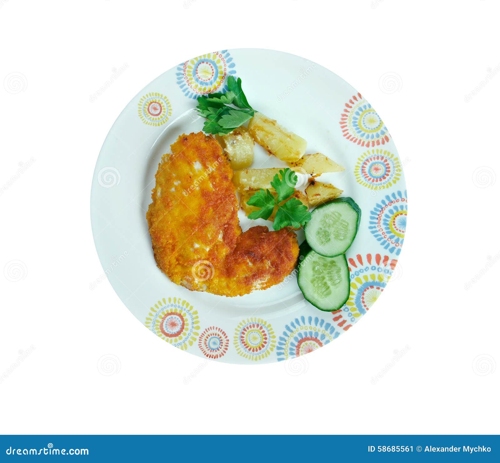 Milanesa de Pollo stock image. Image of pollo, breast - 58685561