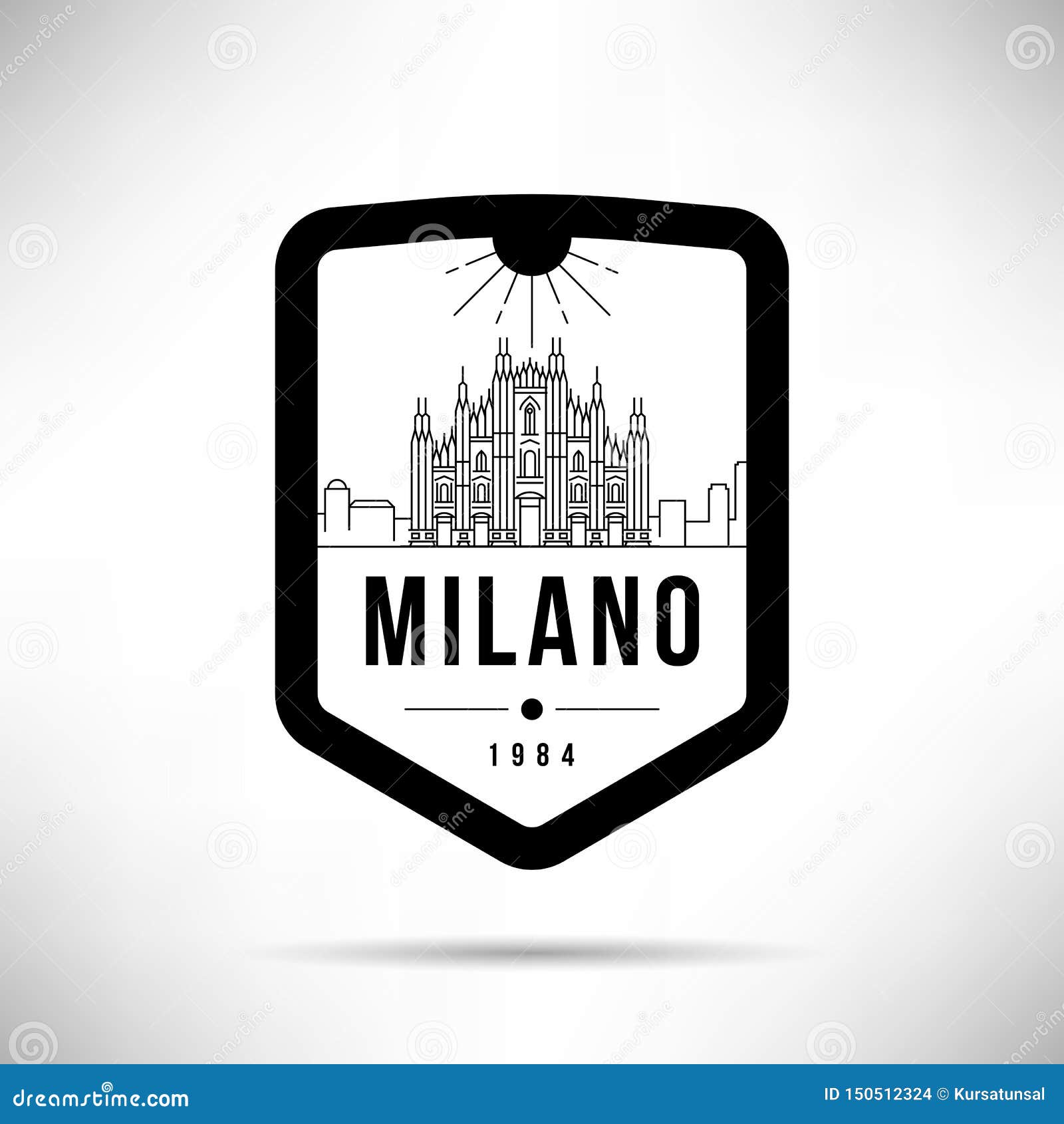 Milano City Modern Skyline Vector Template Royalty-Free Stock Photo ...