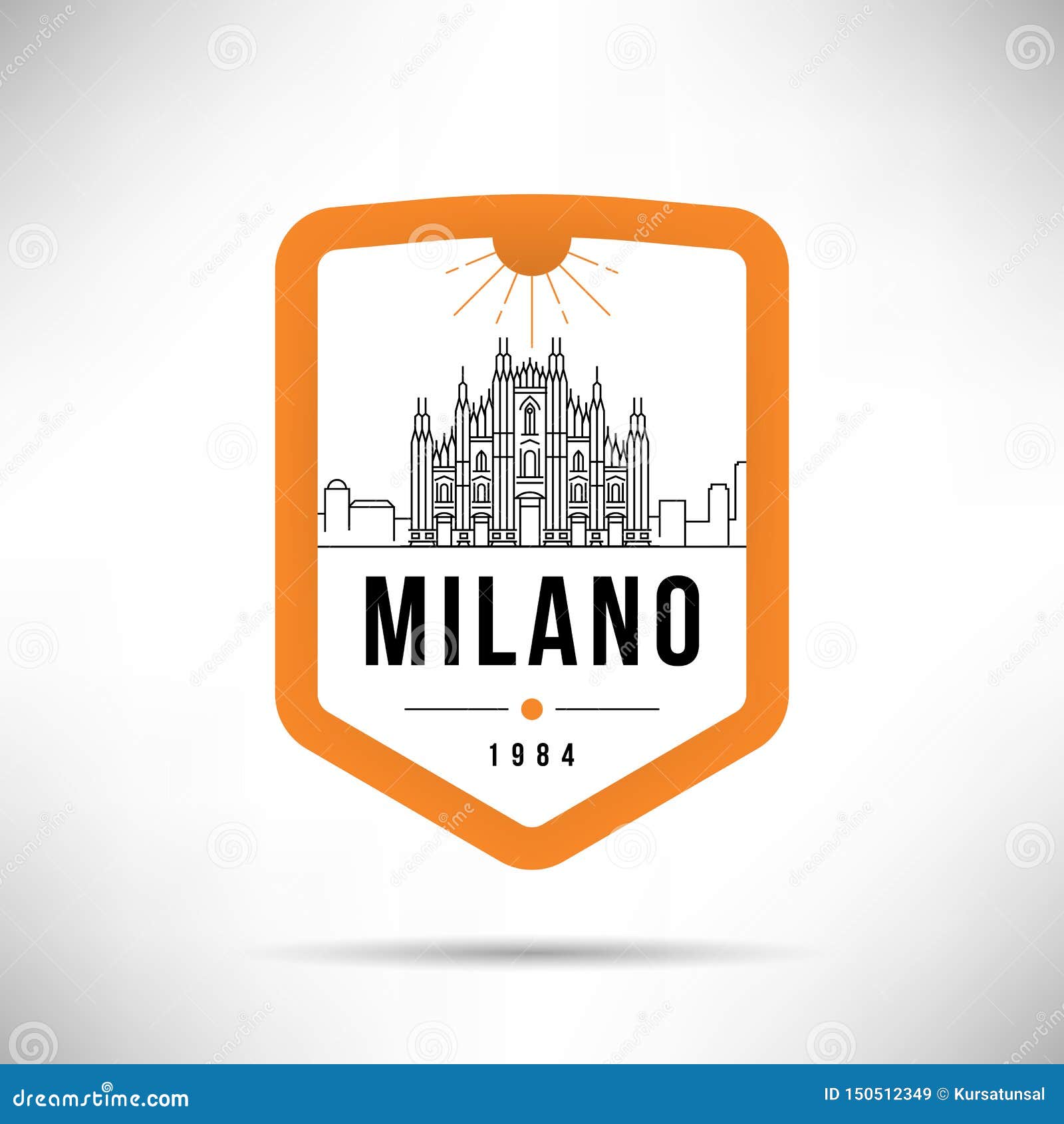 Milano City Modern Skyline Vector Template Stock Illustration ...