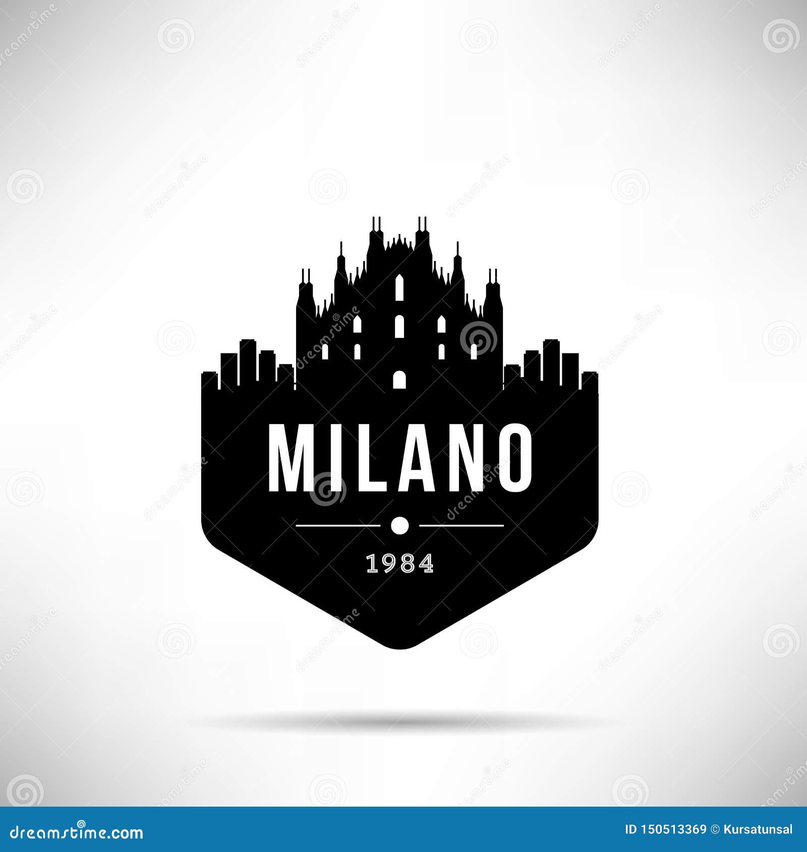 Milano City Modern Skyline Vector Template Stock Illustration ...