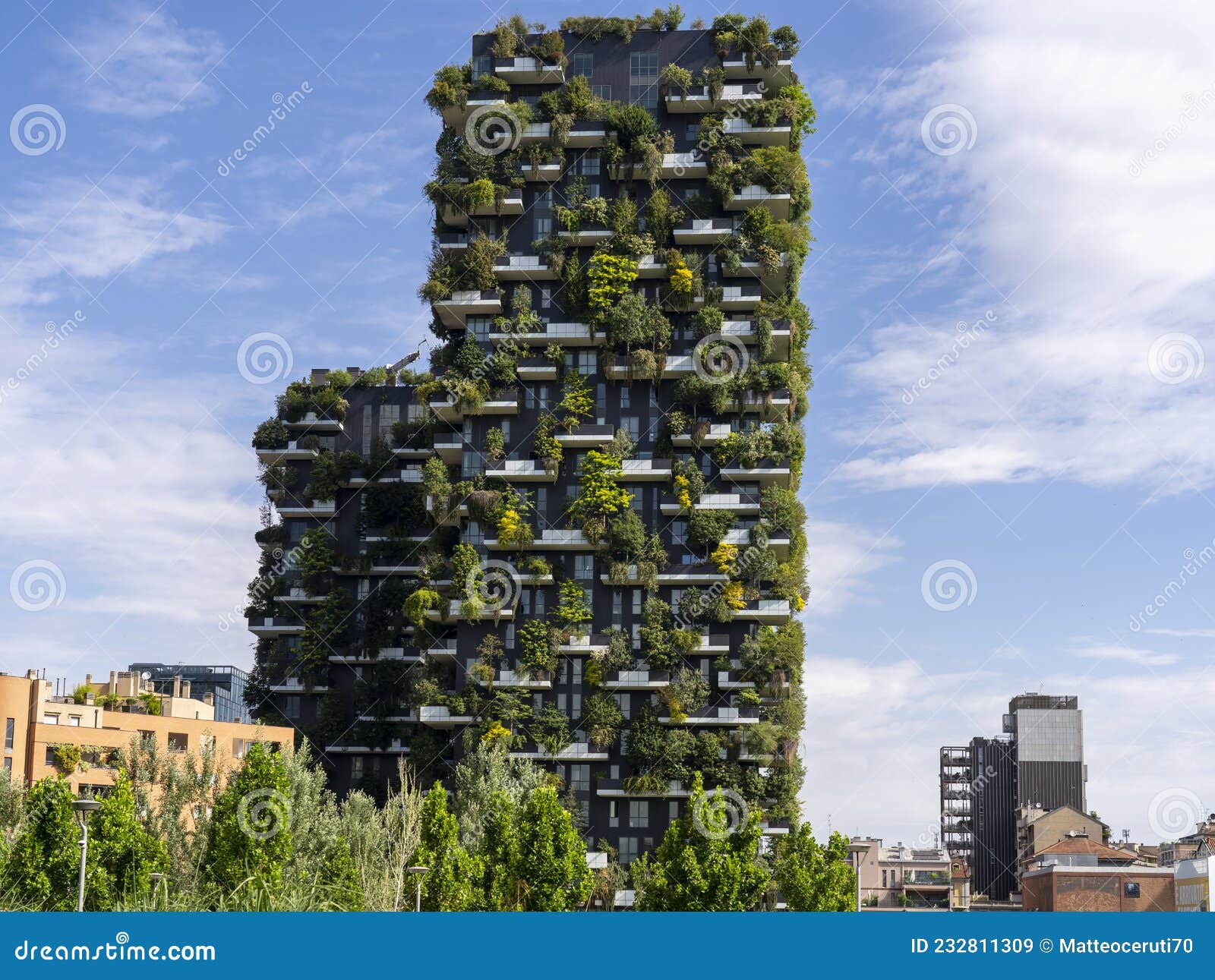 Milano, Italy. Bosco Verticale, View at the Modern and Ecological ...