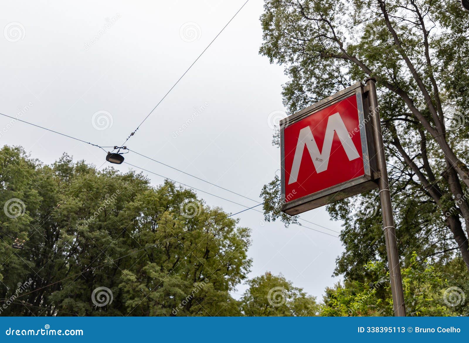 Milano Subway Sign editorial stock photo. Image of cables - 338395113