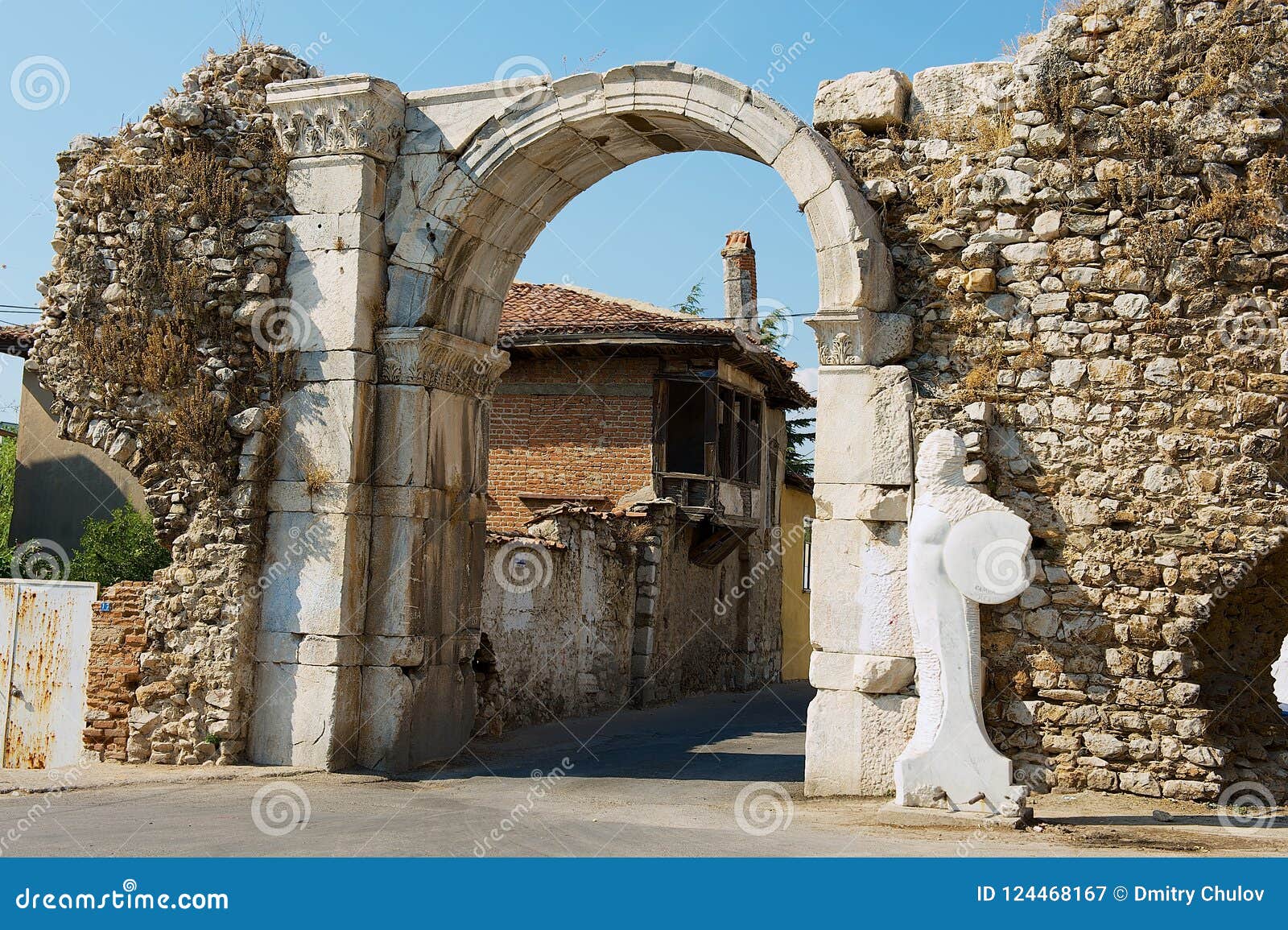 Ancient Roman Stone Town Gate in Milas, Turkey. Editorial Photography ...