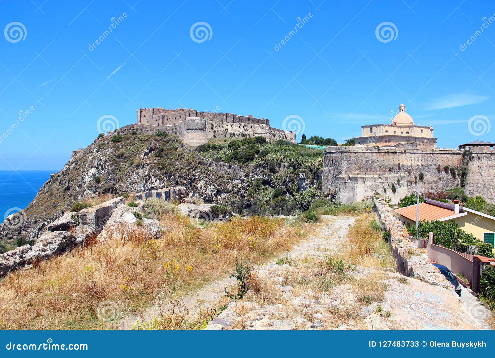 Milazzo Castle, Sicily, Italy Stock Image - Image of milazzo, castello ...