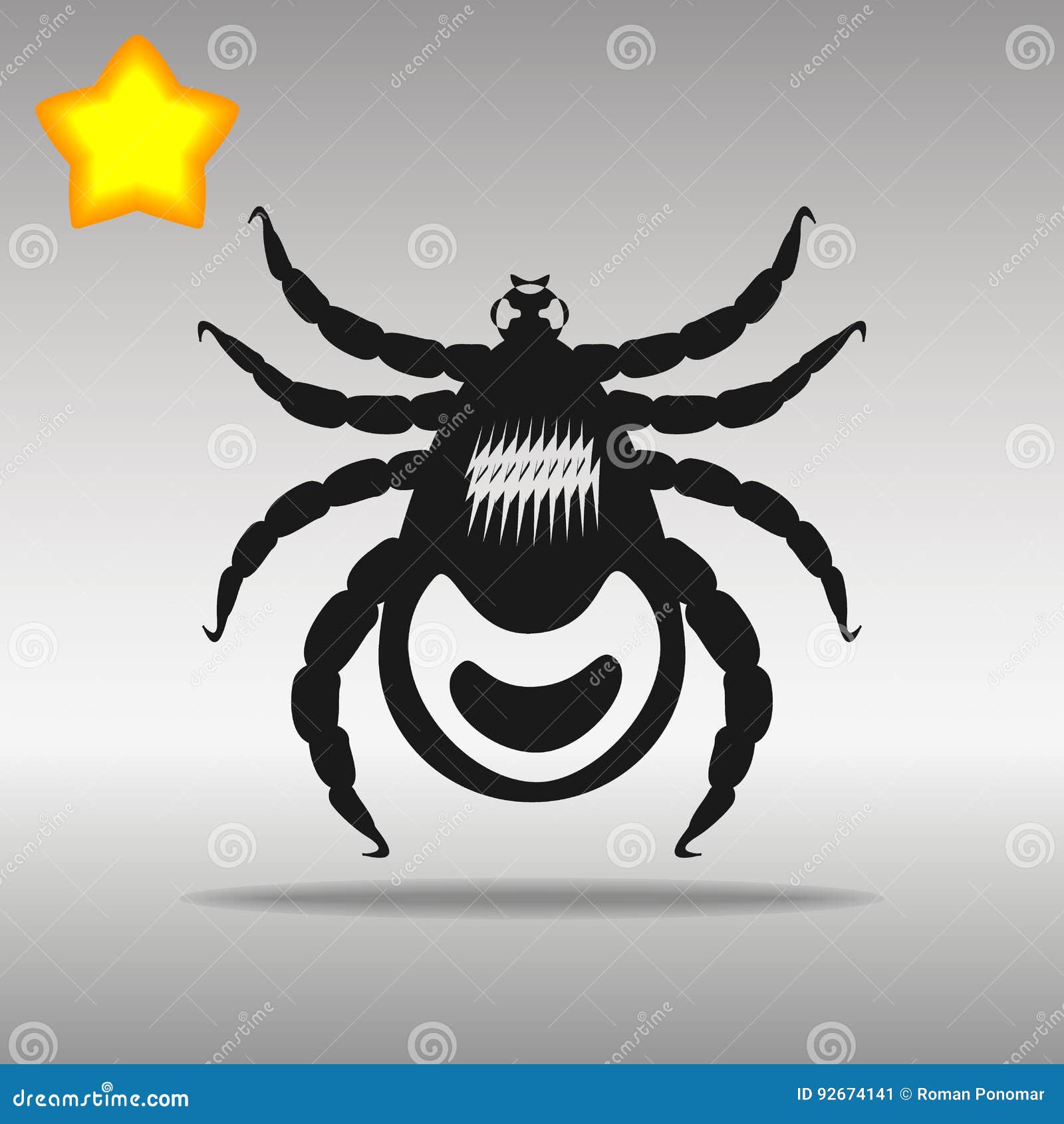 Milben-schwarzes Ikonenknopf-Logosymbol Vektor Abbildung - Illustration ...