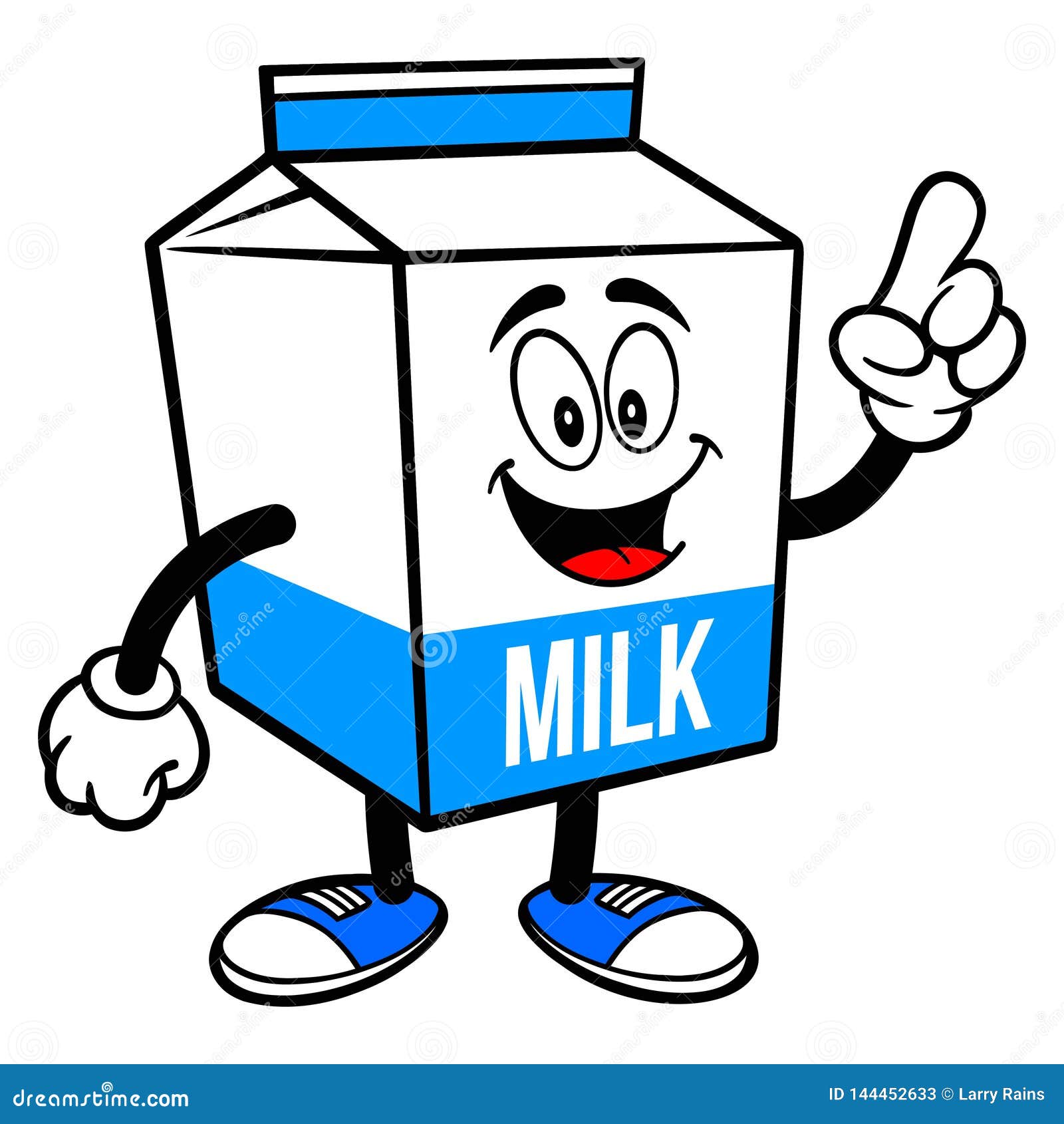 Milch-Karton-Maskottchen-Zeigen Vektor Abbildung - Illustration von ...
