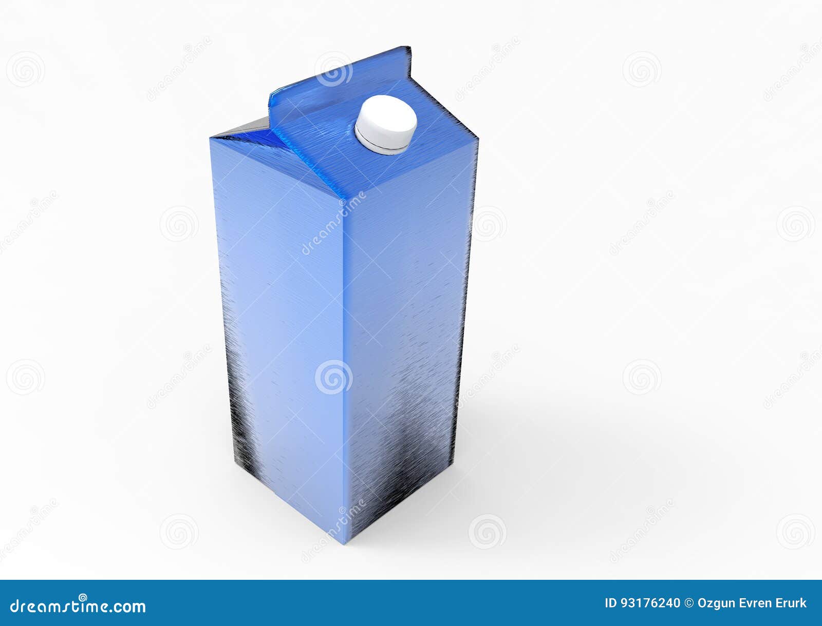 Milchkasten 3D stock abbildung. Illustration von pappe - 93176240