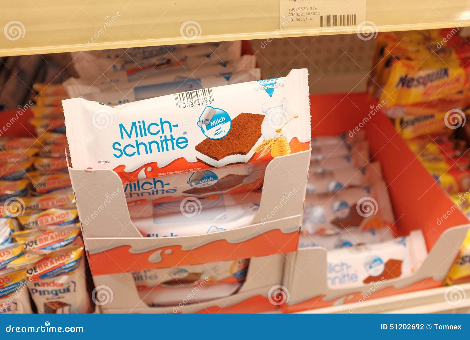 Milchschnitte fotografía editorial. Imagen de alemania - 51202692