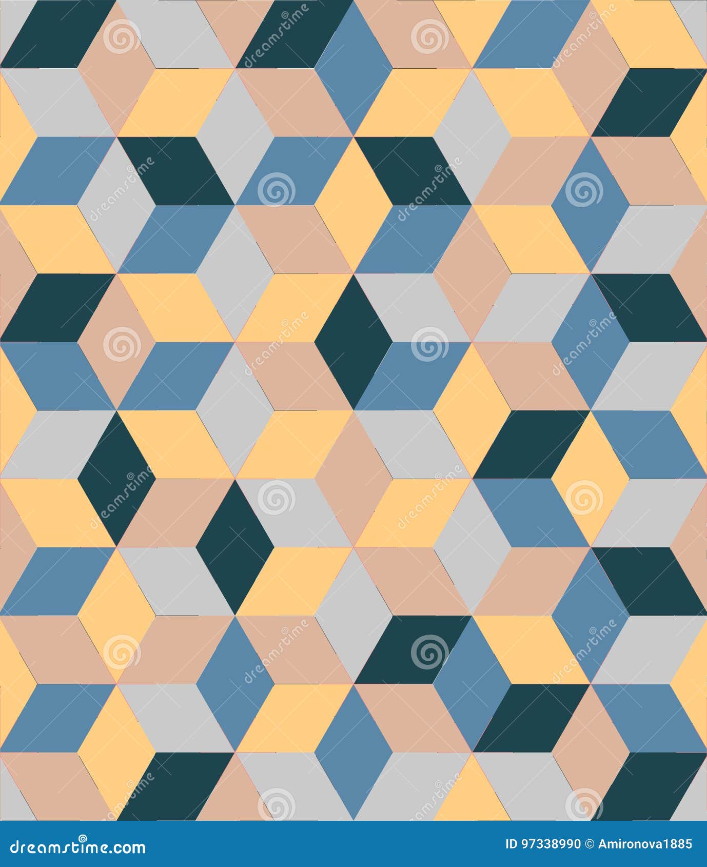 Mild Colored Vector Seamless Pattern with Diamonds Stock Vector ...