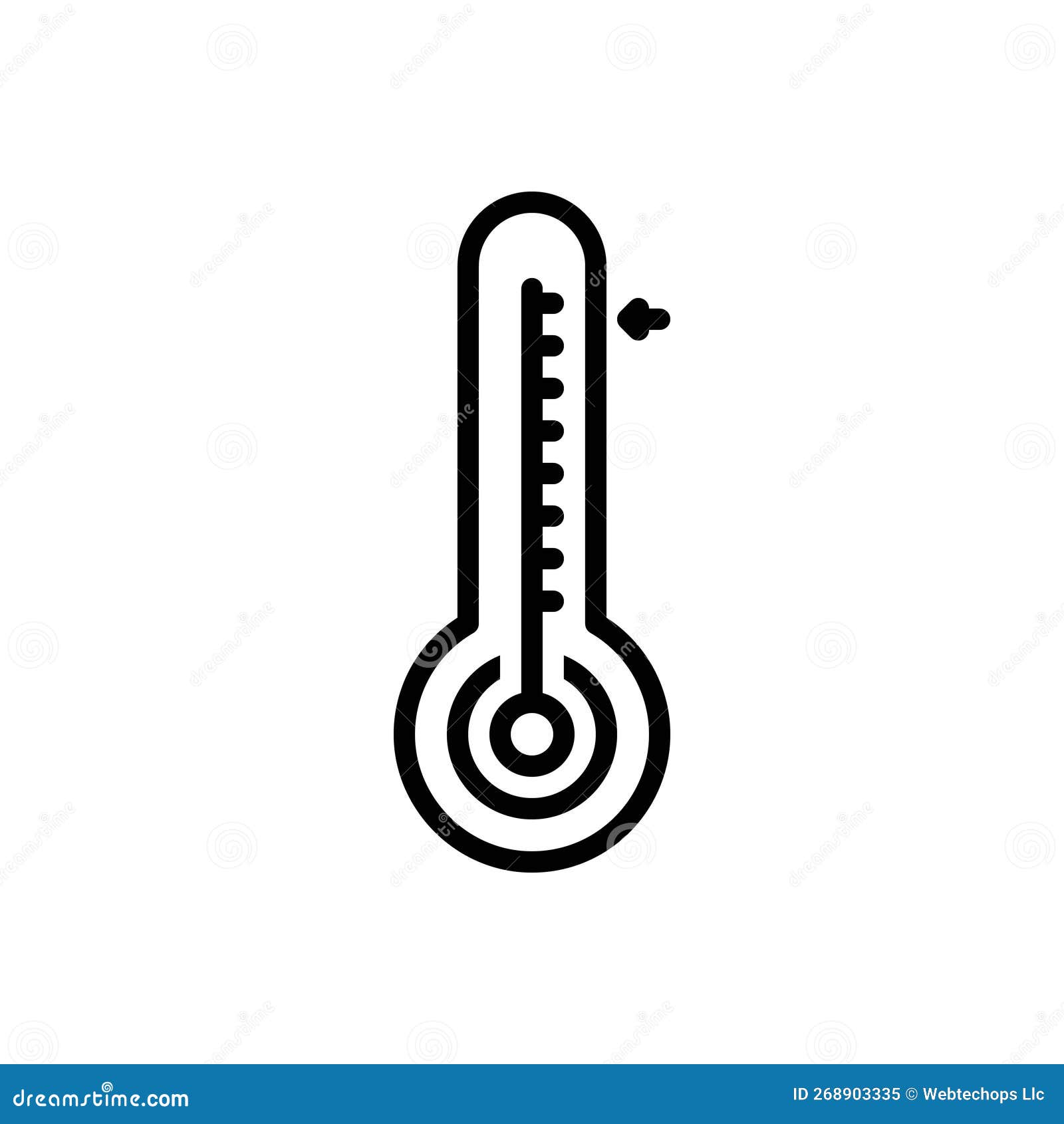 Black Line Icon for Mild, Thermometer and Level Stock Vector ...