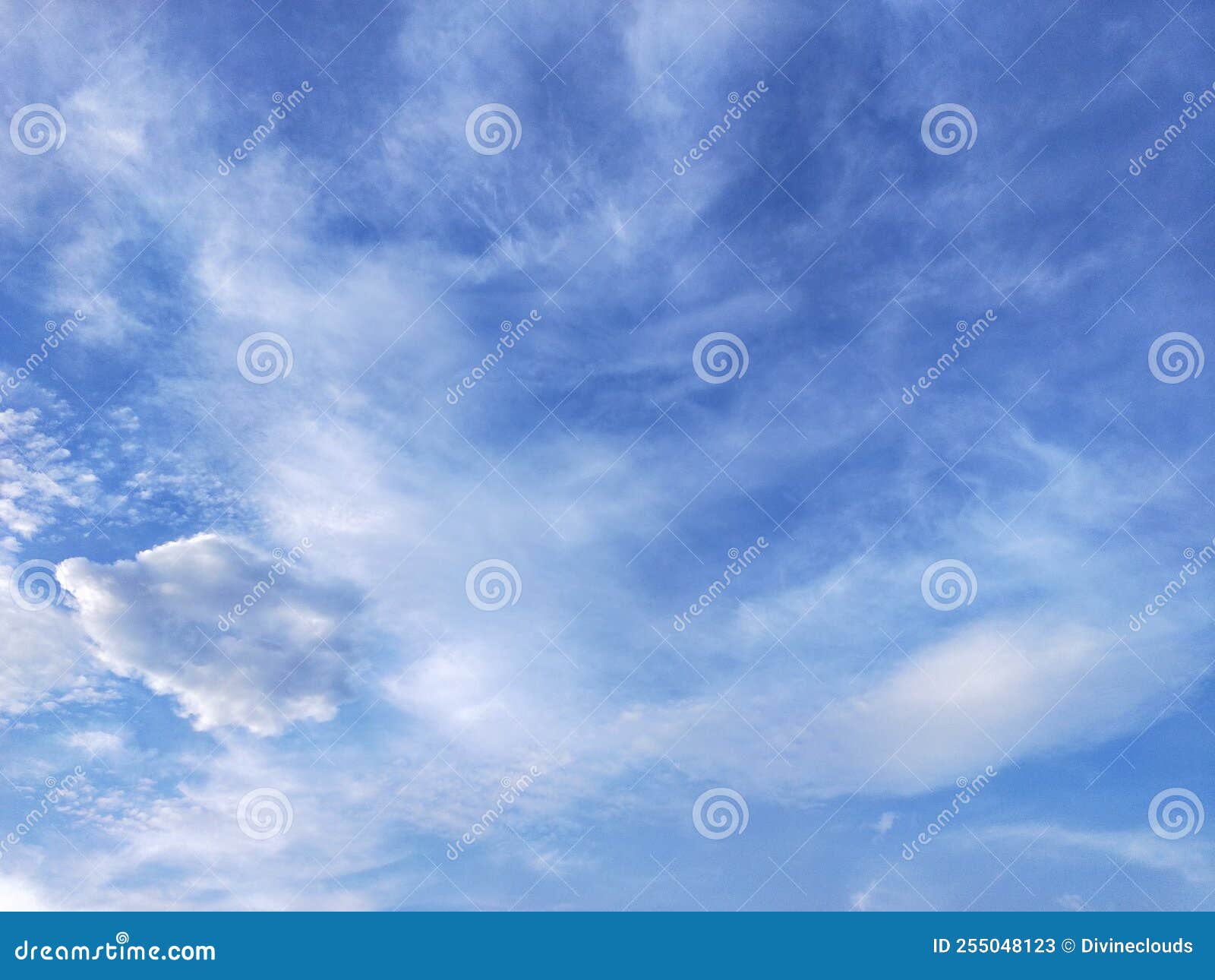 Mild White Cumulus Clouds Visible in the Sky Stock Image - Image of ...