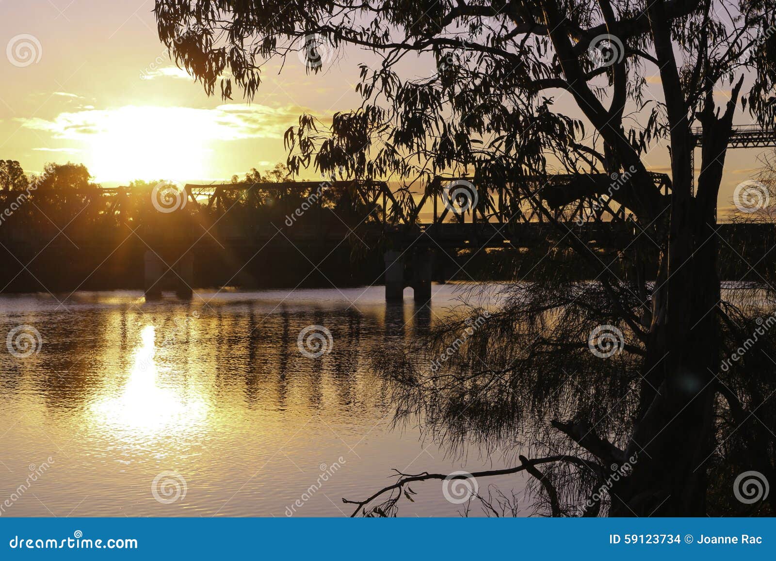 Mildura-Curlwaa- Murray River Stock Photo - Image of bridge, curlwaa ...