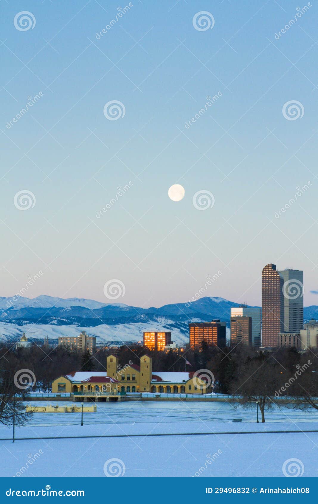 Mile High City of Denver stock photo. Image of moonscape - 29496832
