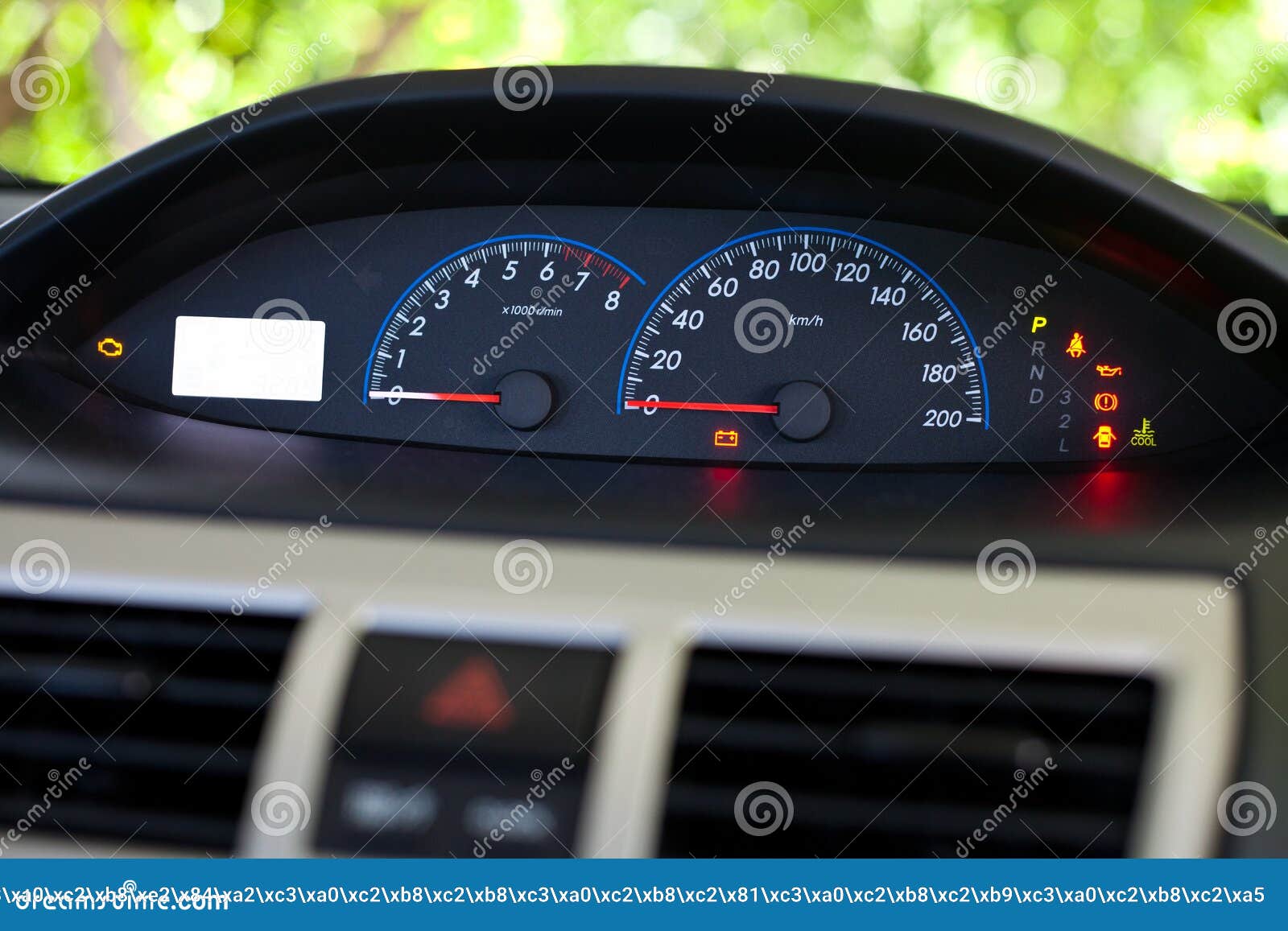 Mile meter console car stock image. Image of light, motor - 26264511